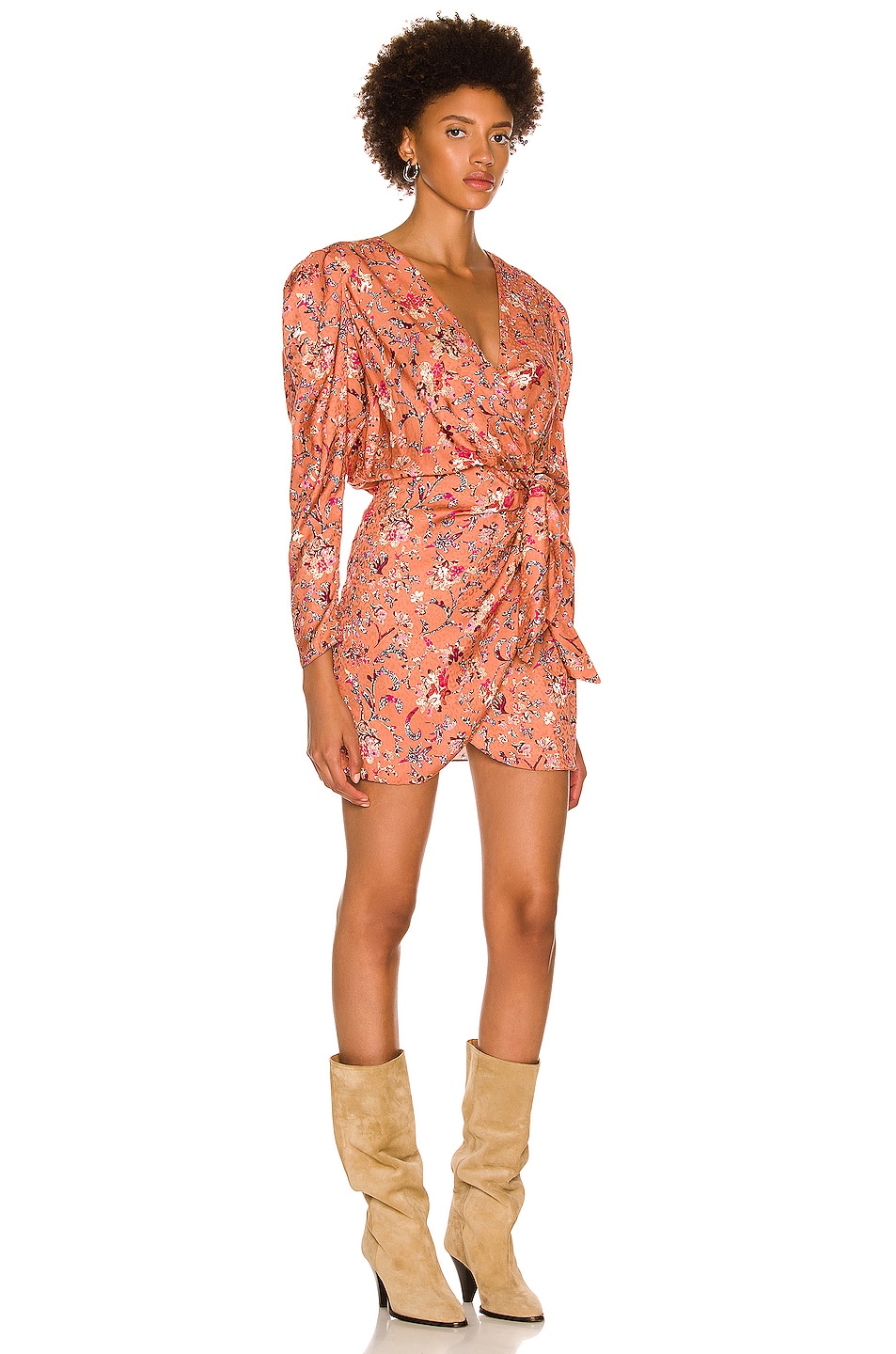 Isabel Marant Etoile Baikal Mini Dress in Papaya | FWRD