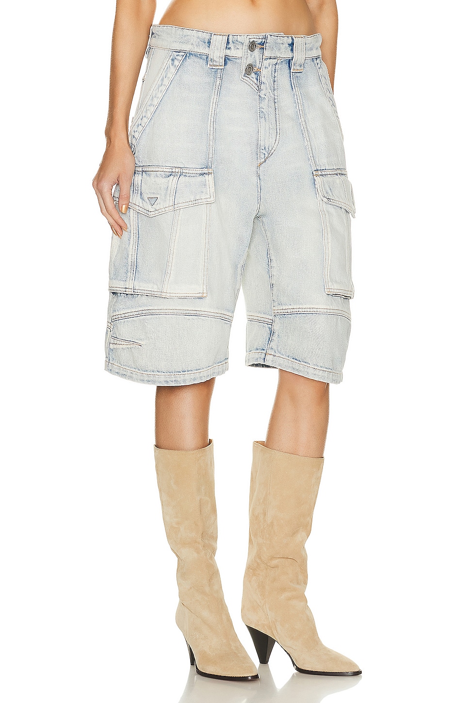 Isabel Marant Etoile Hortens Bermuda Short in Light Blue | FWRD