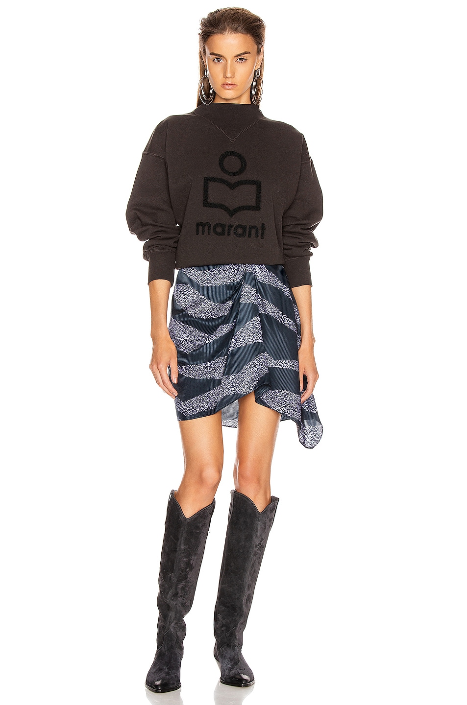 Isabel Marant Etoile Moby Sweater in Faded Black & Black | FWRD