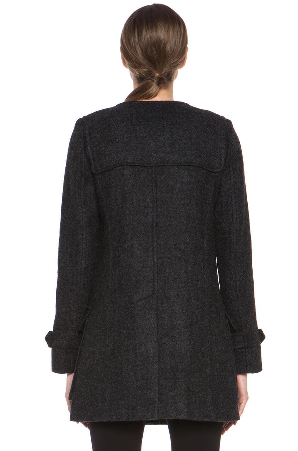 Isabel Marant Etoile Clifford Caban Wool-Blend Peacoat in Anthracite | FWRD