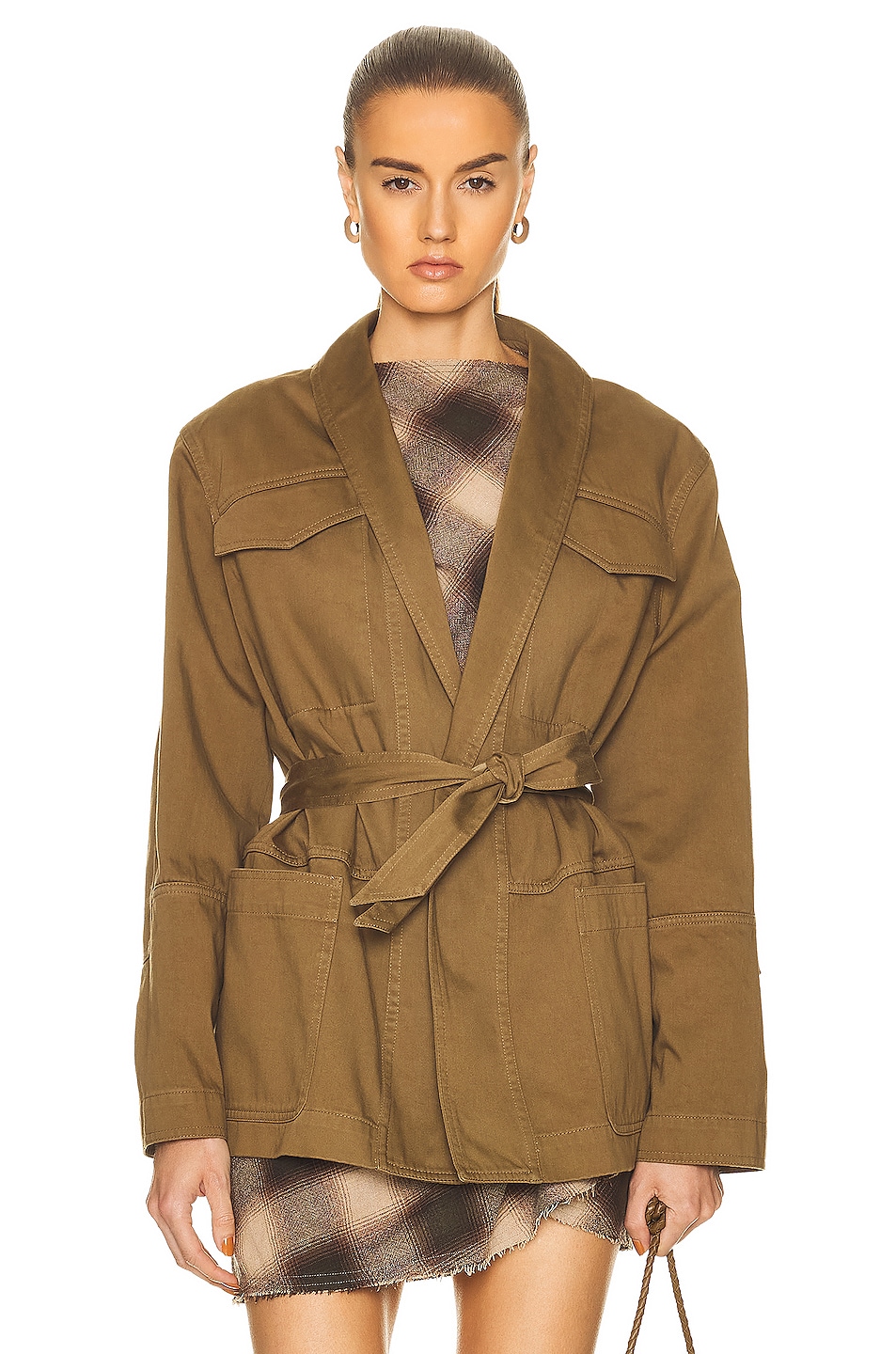 Isabel Marant Etoile Satki Jacket in Khaki | FWRD