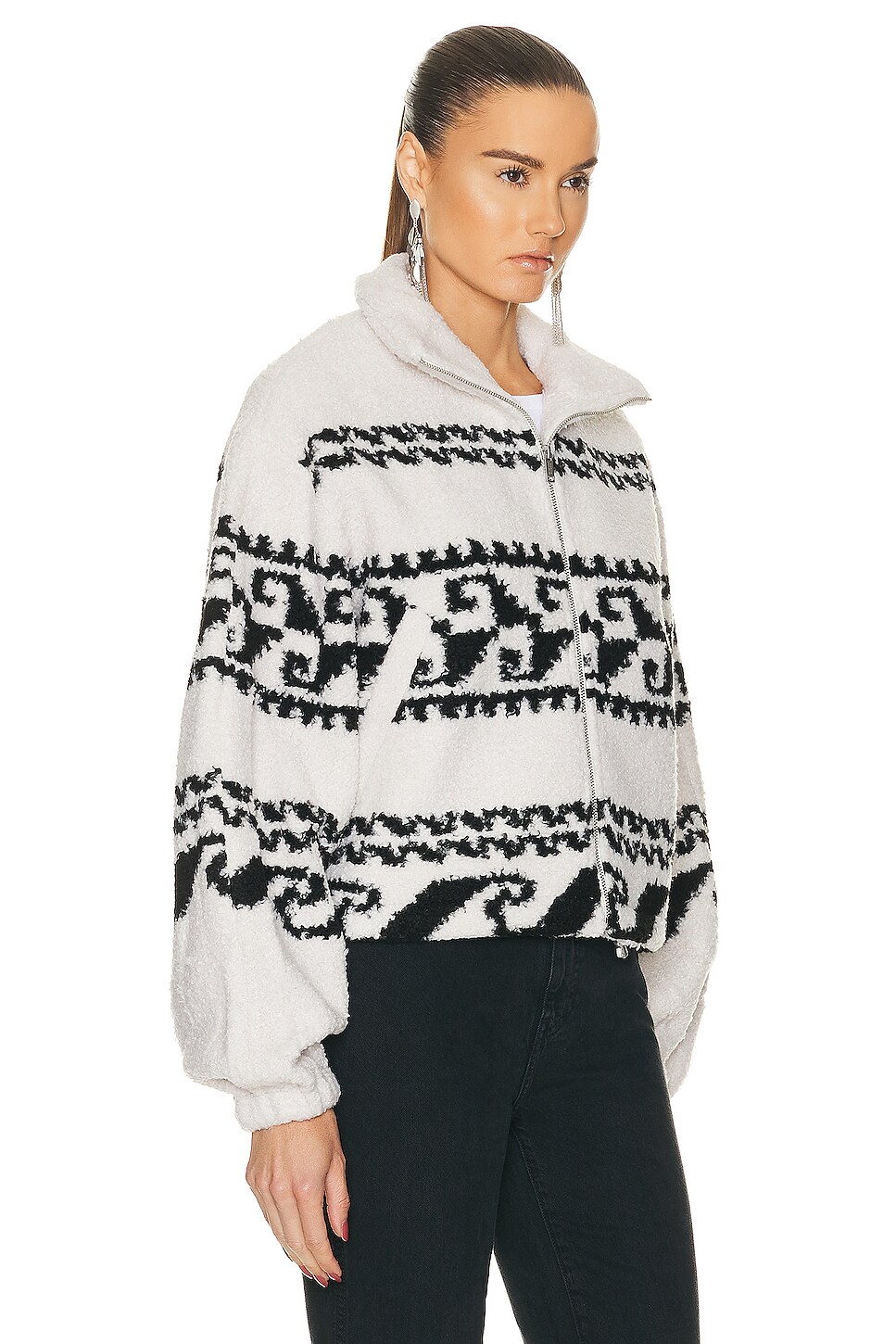 Isabel Marant Etoile Mackensy Fuzzy Jacket in Ecru | FWRD