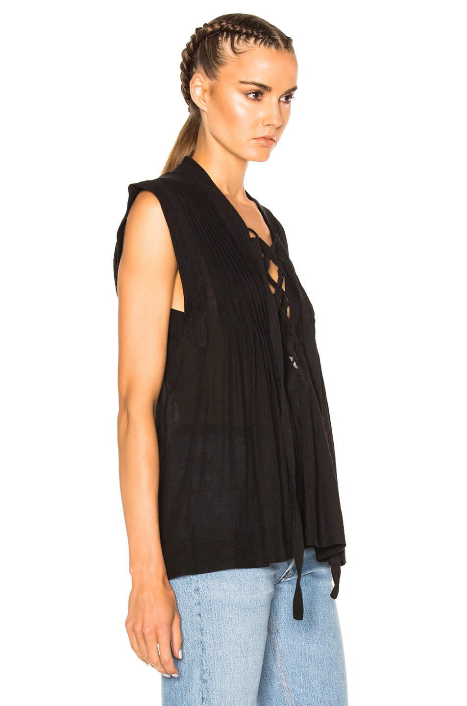Isabel Marant Etoile Kenny City Flou Top in Black | FWRD