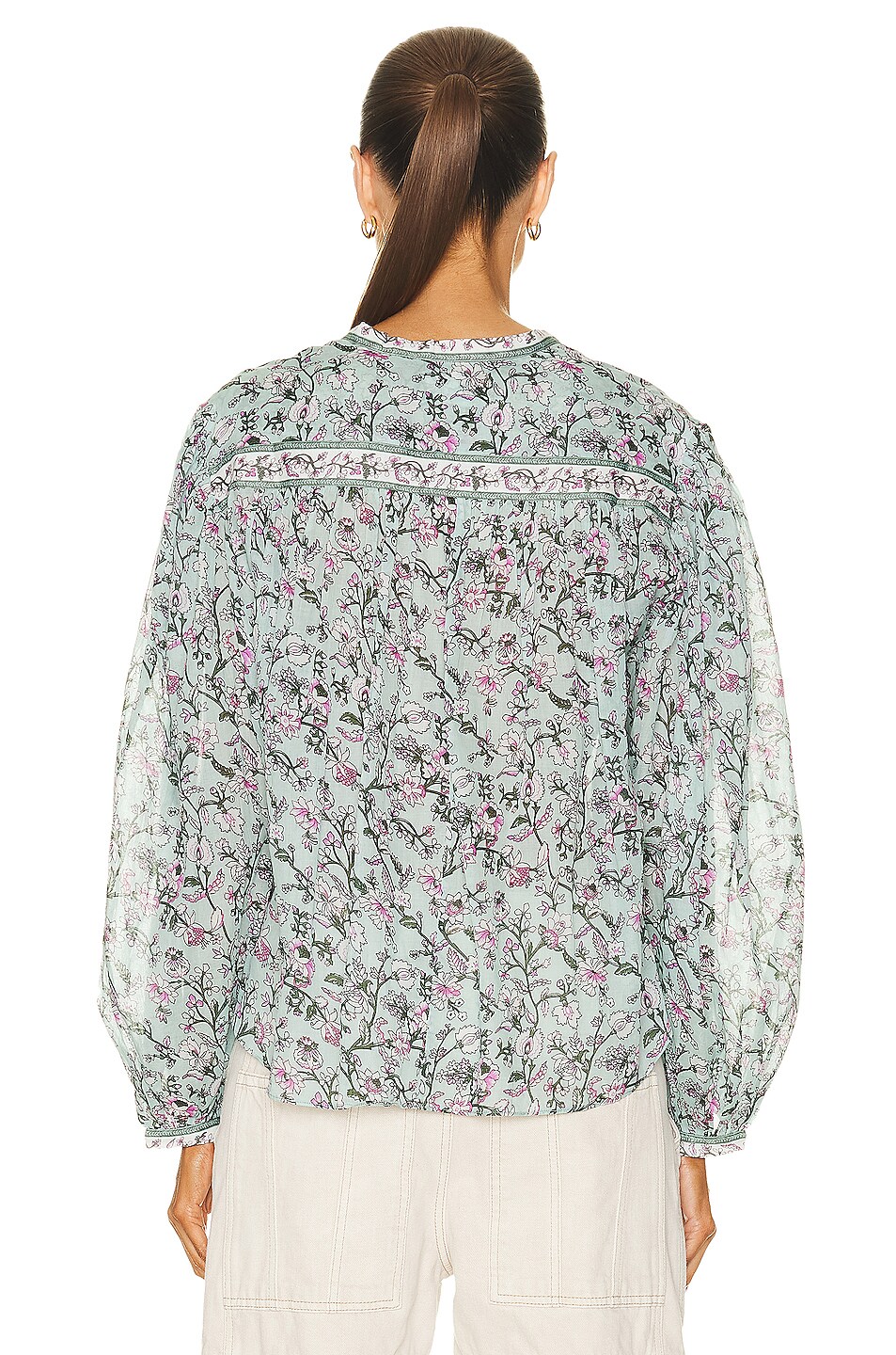 Isabel Marant Etoile Salika Top in Almond Green | FWRD