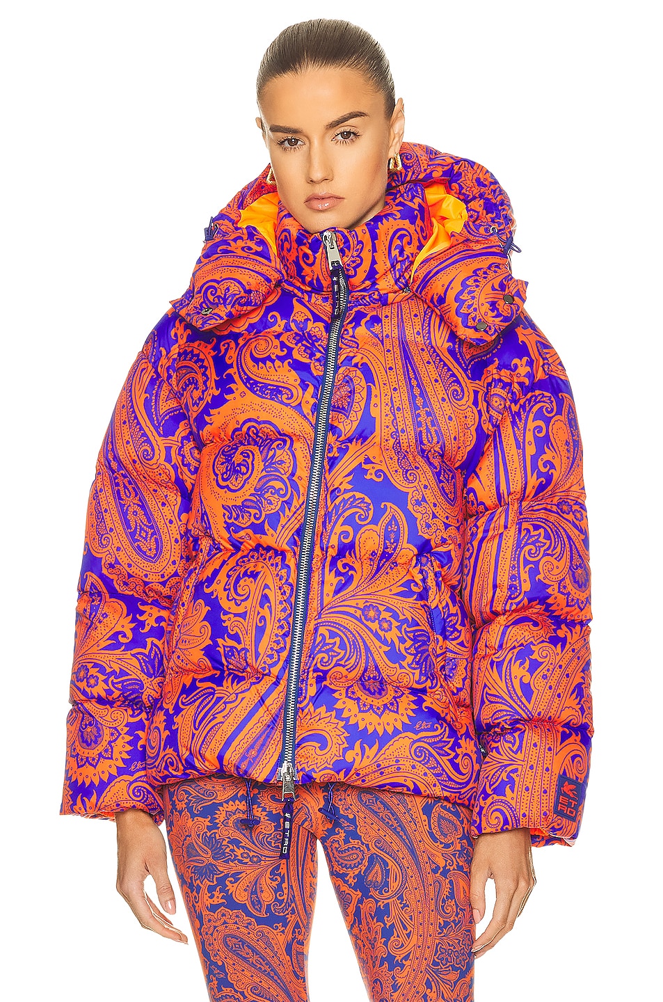 Etro Paisley Puffer Jacket in Rosso | FWRD