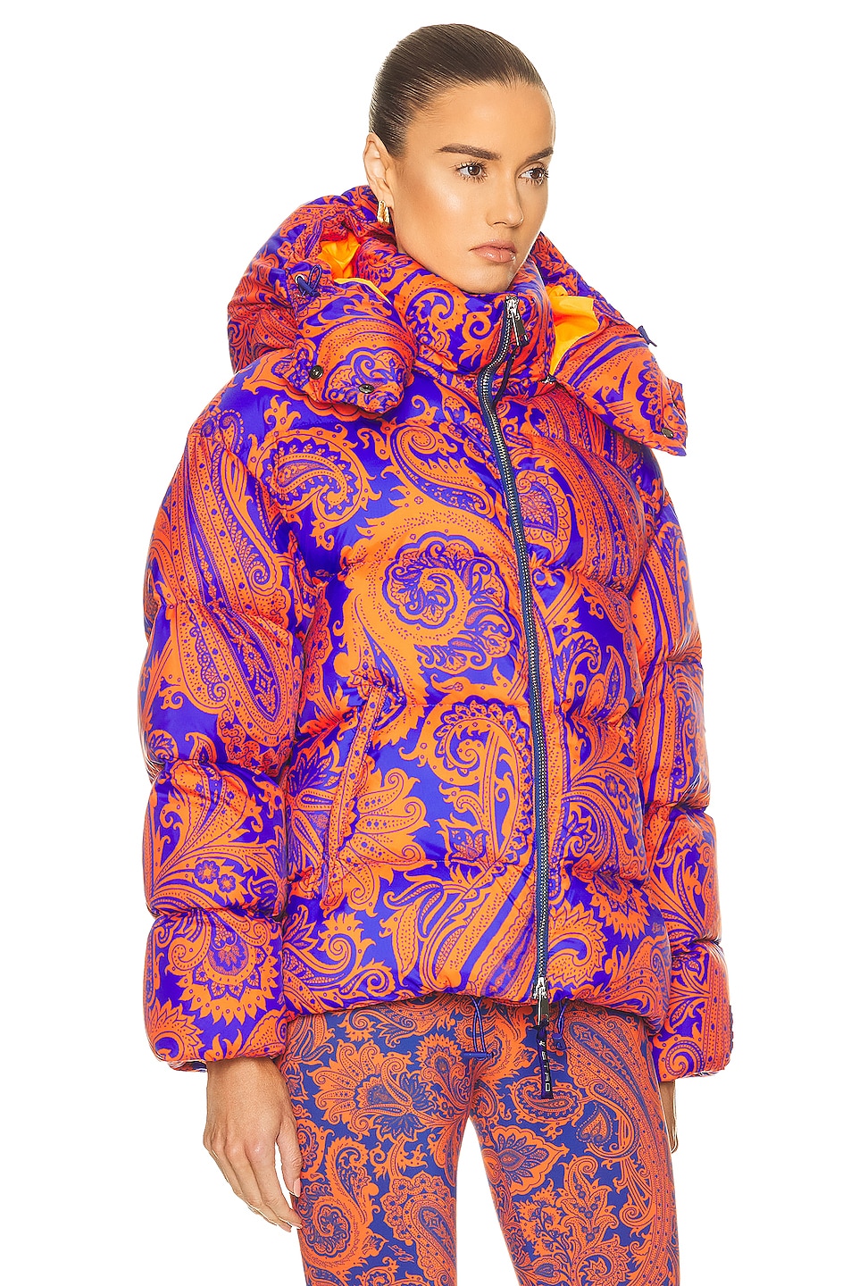 Etro Paisley Puffer Jacket in Rosso | FWRD