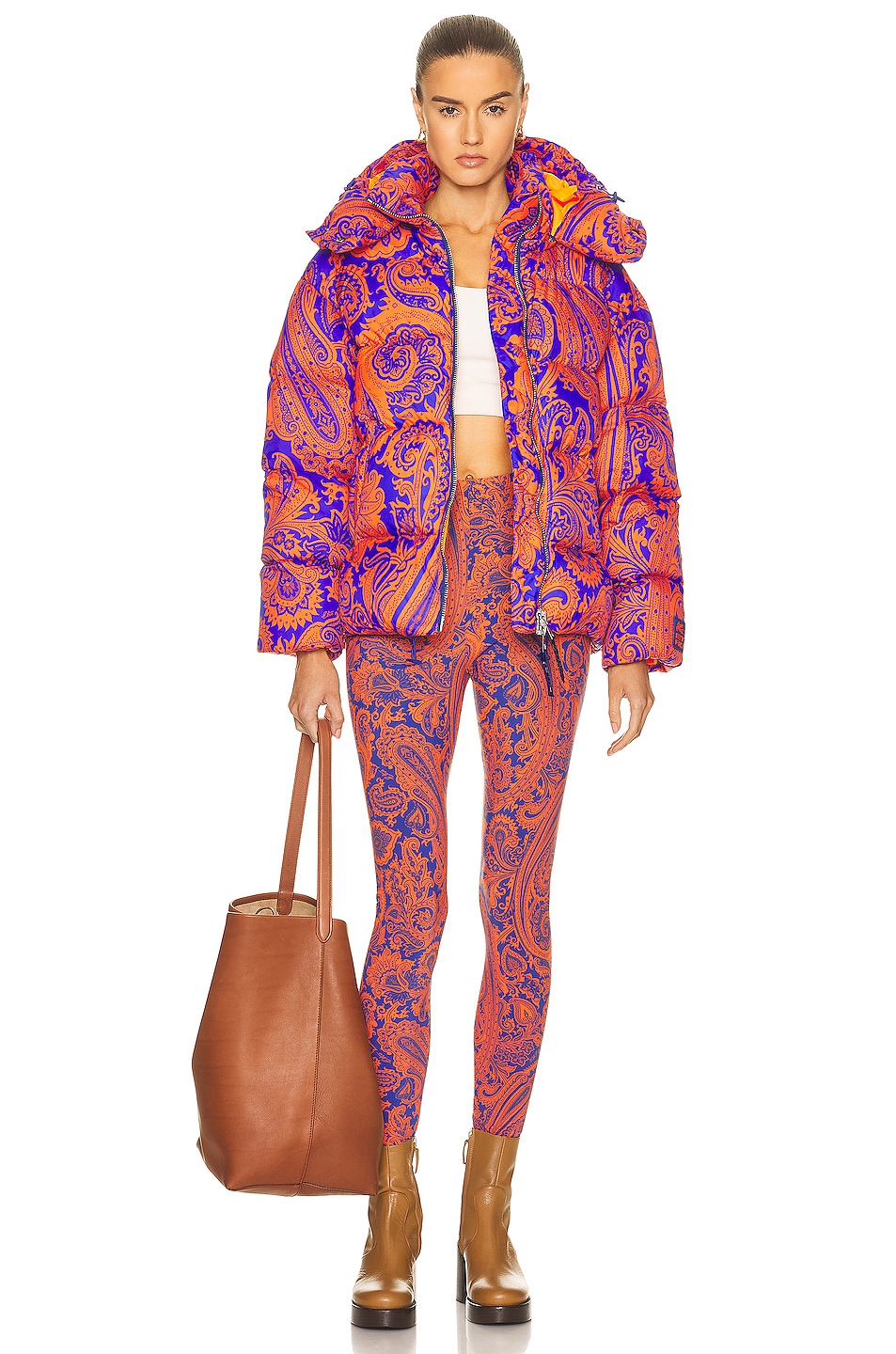 Etro Paisley Puffer Jacket in Rosso | FWRD