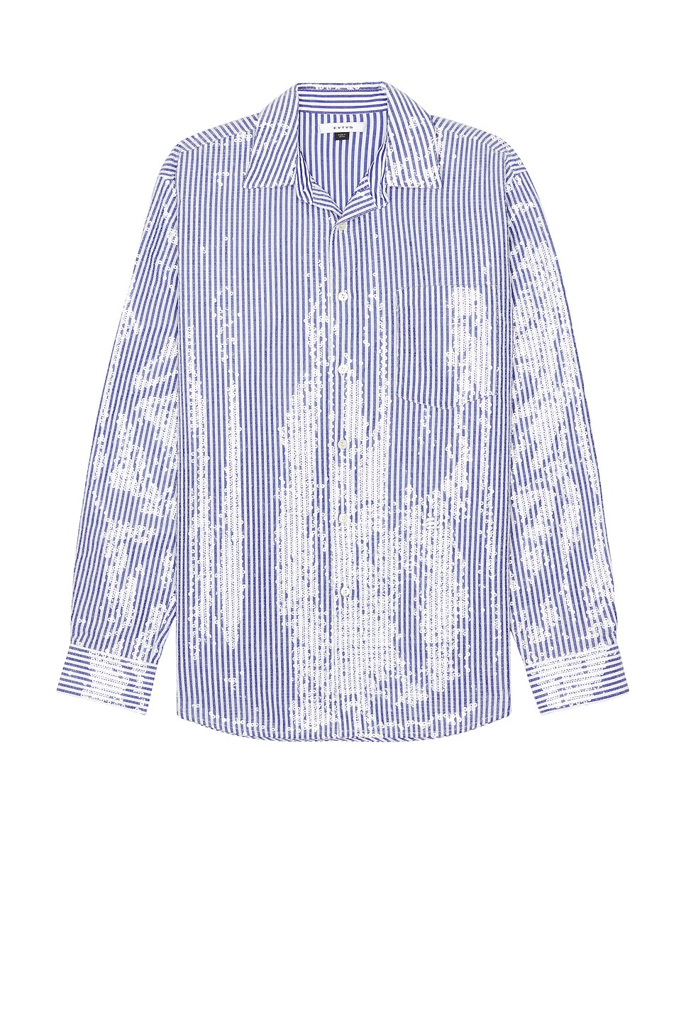 Eytys Otis Spark Sequin Shirt in Stripe in Sequin Stripe | FWRD
