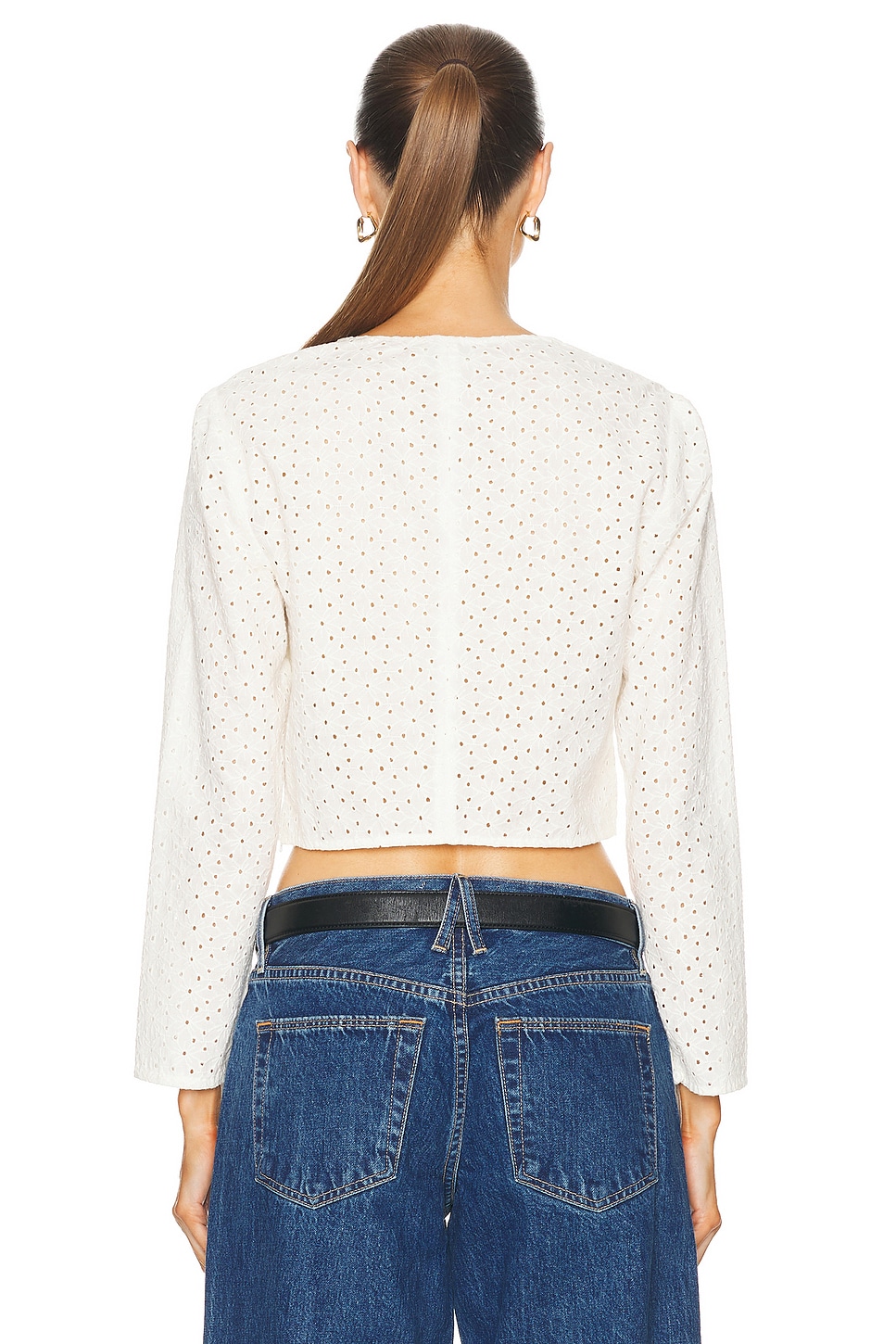 FRAME Eyelet Jacket in Cream | FWRD