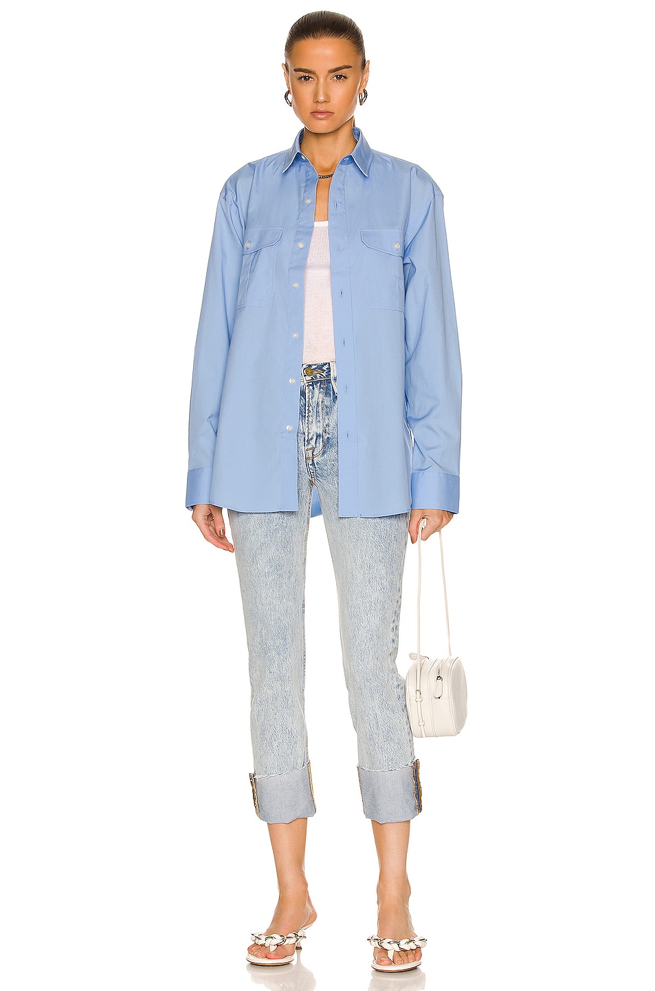 FRAME Le Piper Wide Cuff in Richlake | FWRD