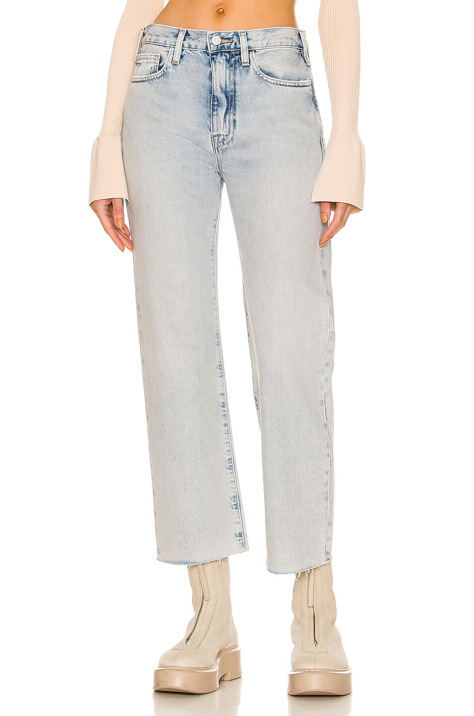 FRAME Le Jane Crop in Luster | FWRD