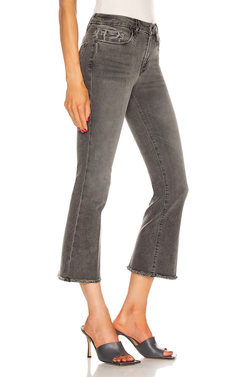 FRAME Le Crop Mini Boot Turn Back Hem in Octavia | FWRD