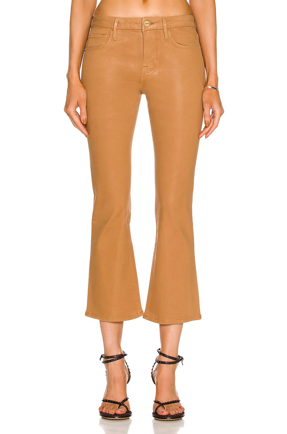 FRAME Le Crop Mini Boot Coated in Vicuna | FWRD