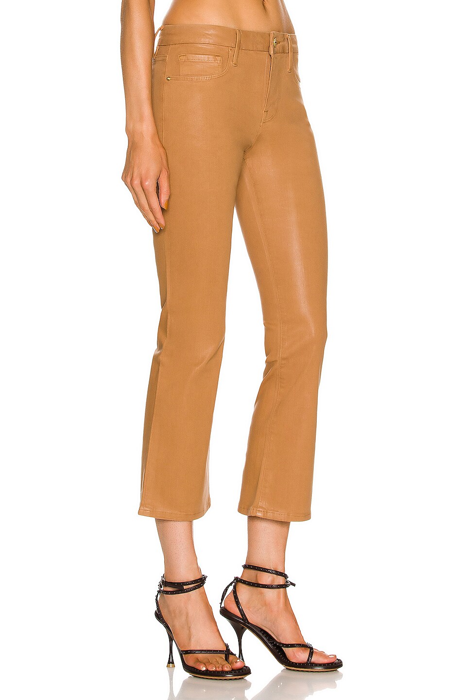 FRAME Le Crop Mini Boot Coated in Vicuna | FWRD