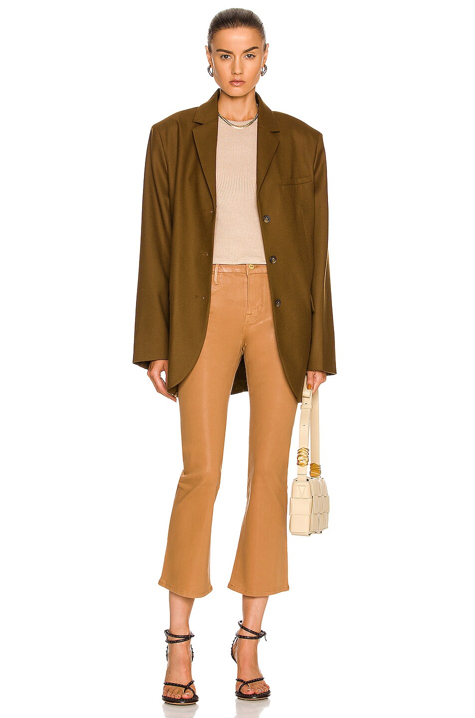 FRAME Le Crop Mini Boot Coated in Vicuna | FWRD