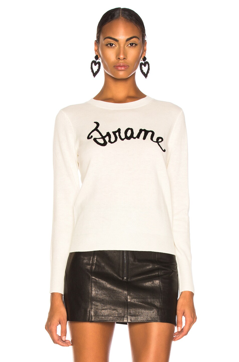 FRAME Cursive Sweater in Off White | FWRD