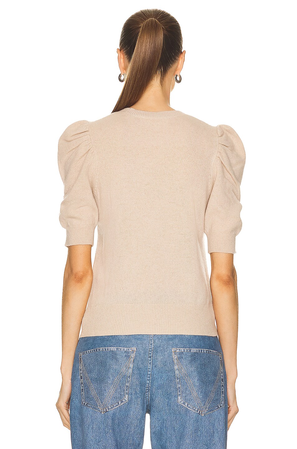 FRAME Frankie Cashmere Crewneck Sweater in Vanilla | FWRD