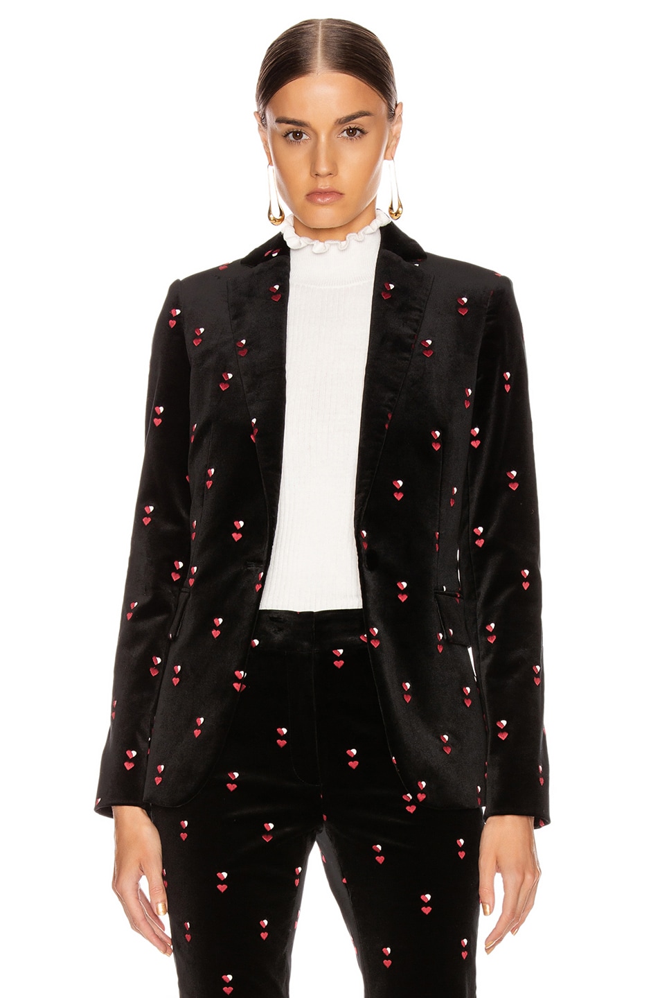 FRAME Classic Blazer in Noir Multi | FWRD