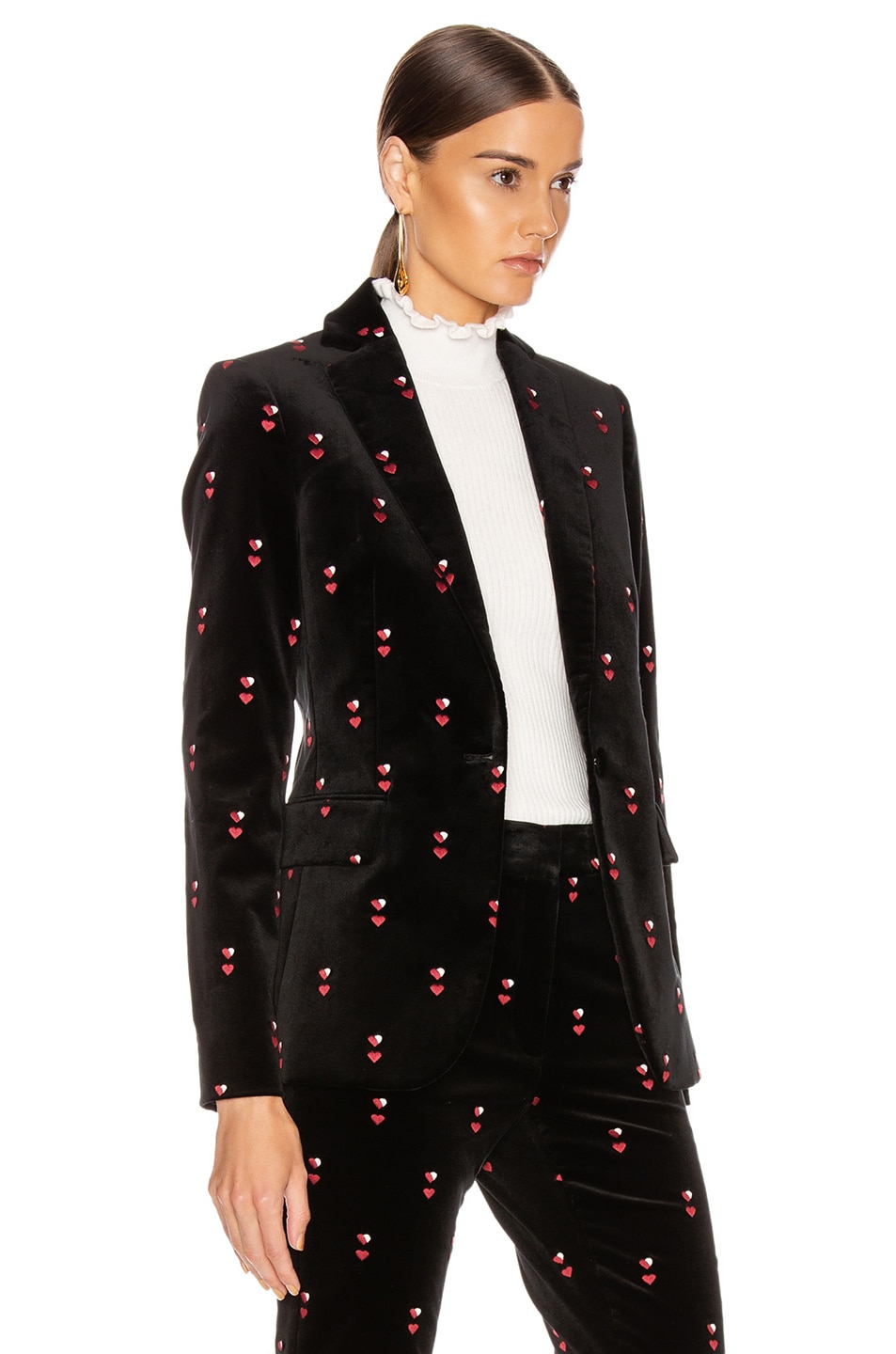 FRAME Classic Blazer in Noir Multi | FWRD