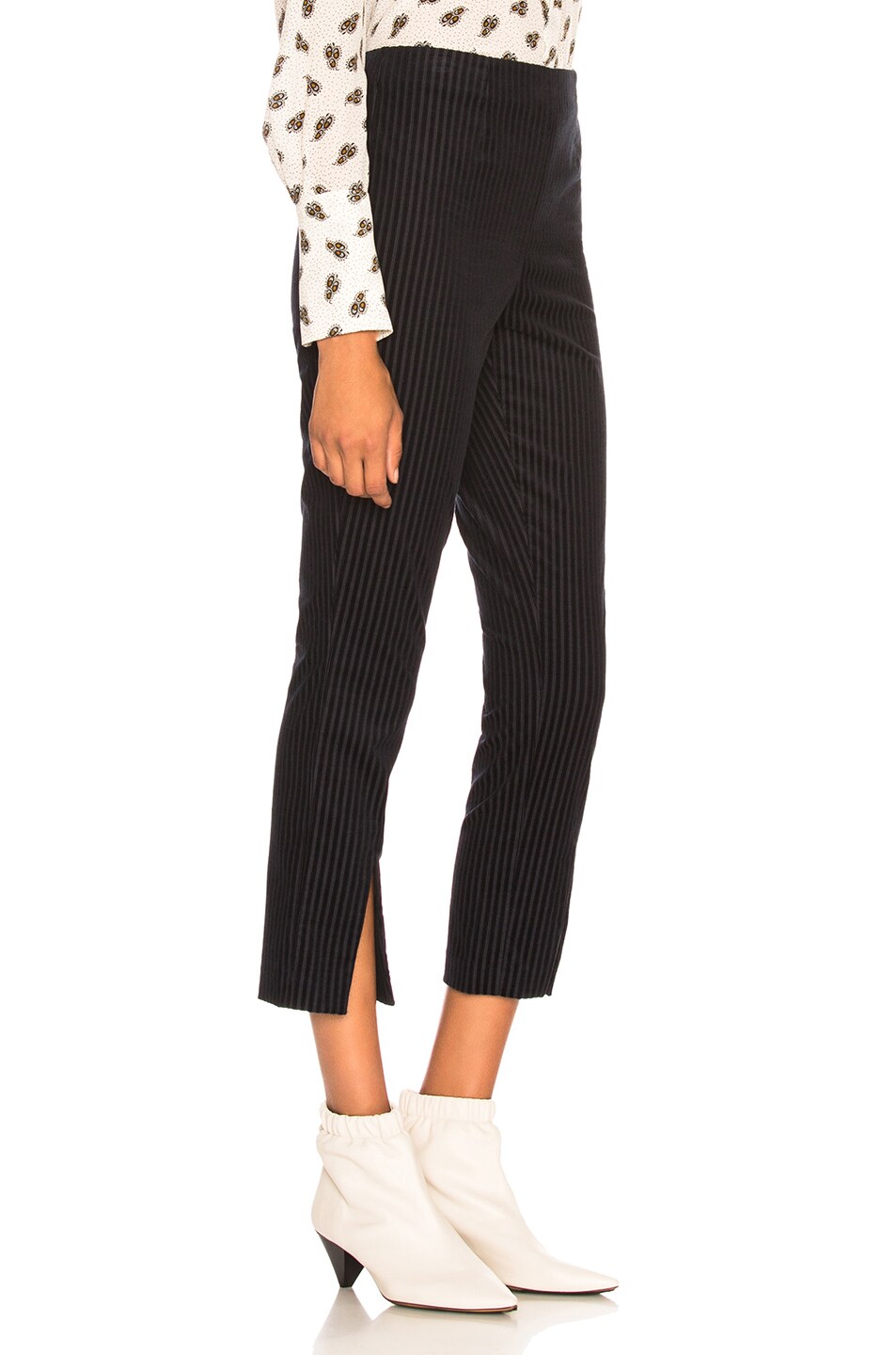 FRAME Split Front Pant in Fall Navy | FWRD