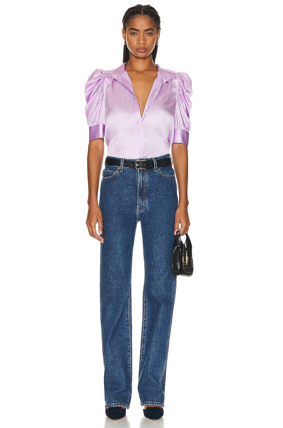 FRAME Gillian Top in Lilac | FWRD