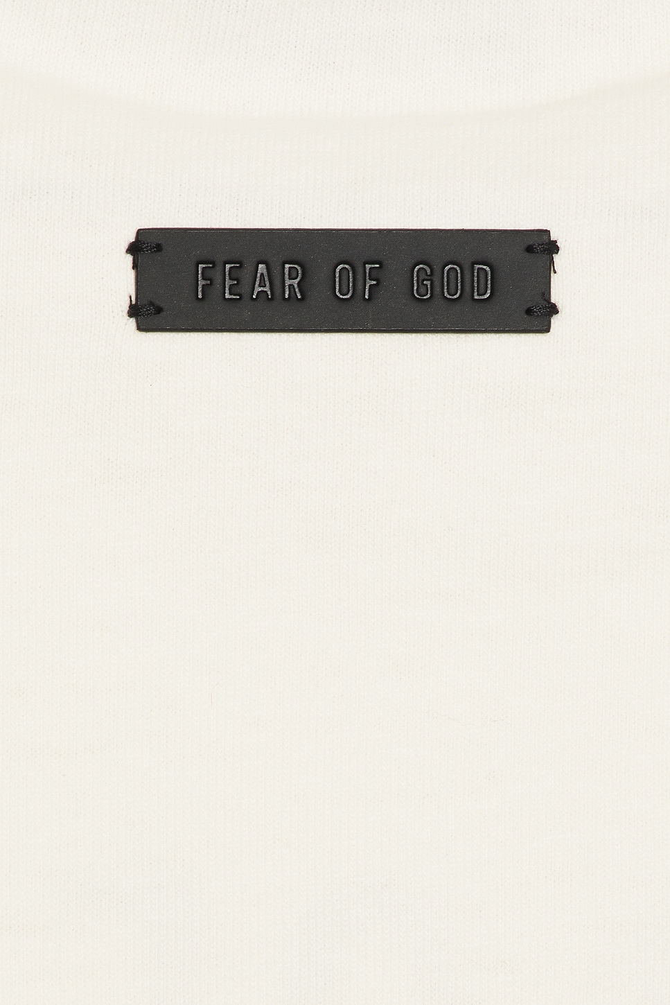 Fear of God Short Sleeve Tee - Fear Of God Logo Black Print in Cream | FWRD