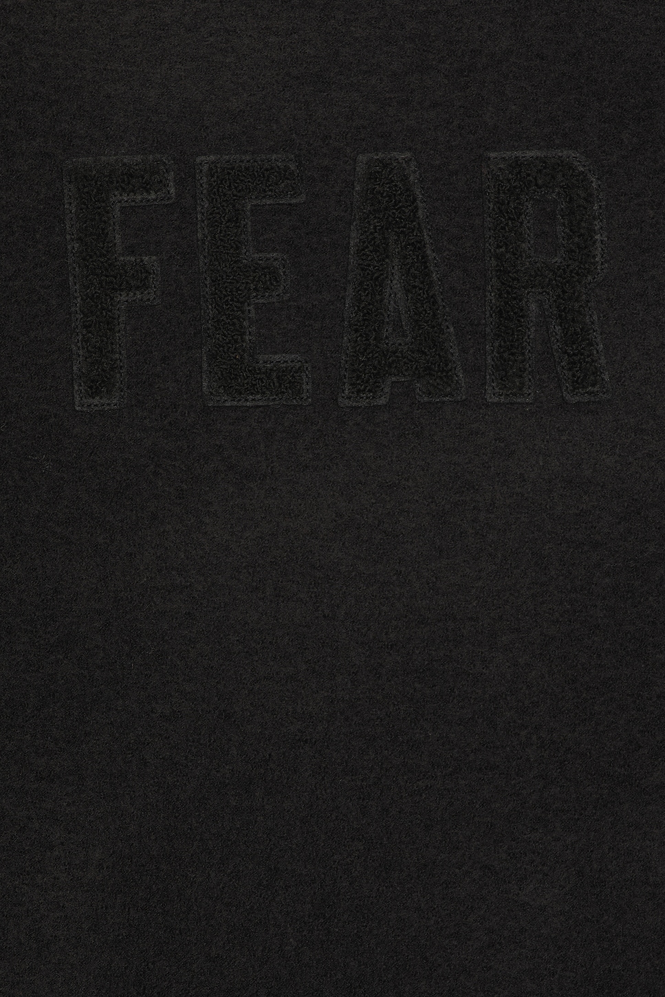 Fear of God Boiled Wool Logo Patch Short Sleeve Tee in Black | FWRD
