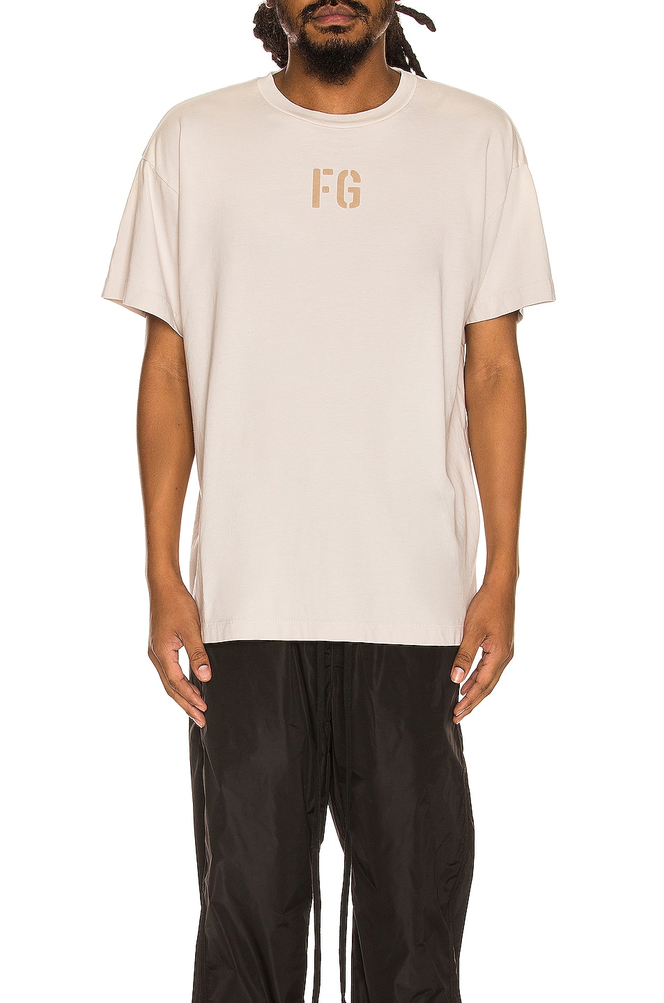 Fear of God FG Tee in Vintage Concrete White | FWRD