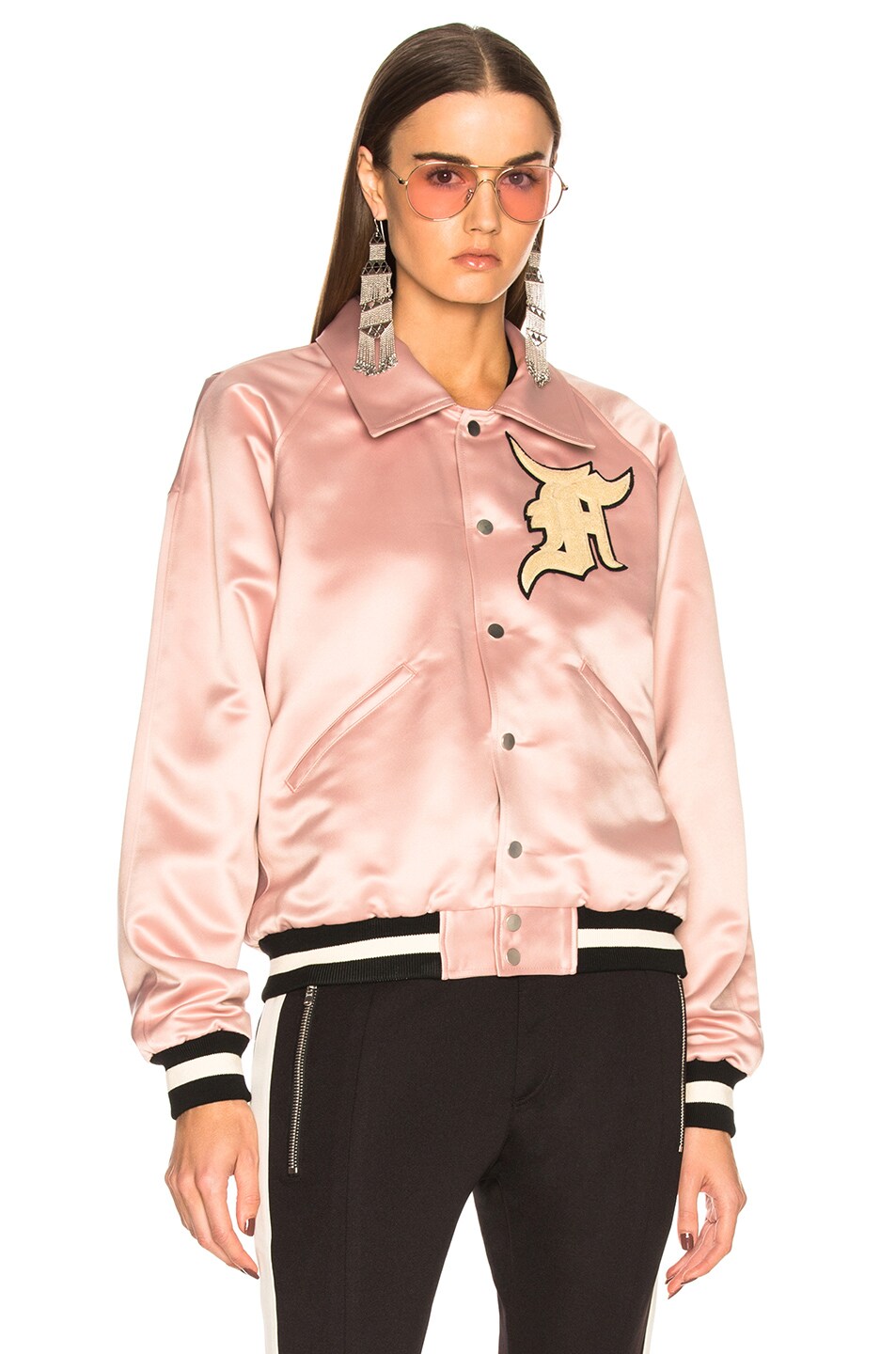 Fear of God Satin Coaches Jacket in Blush | FWRD