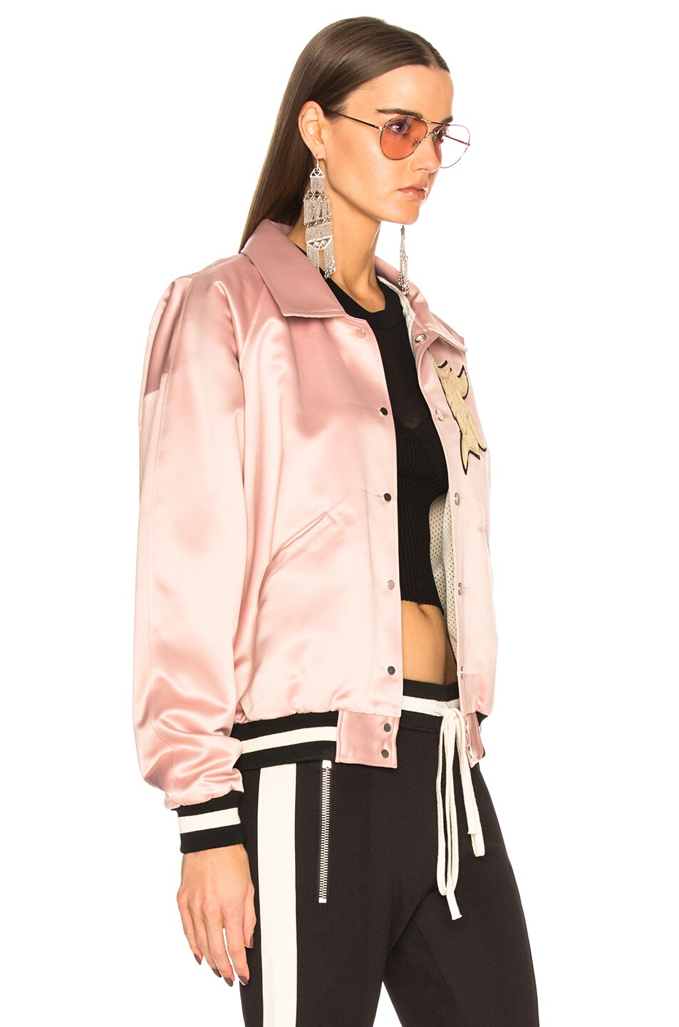 Fear of God Satin Coaches Jacket in Blush | FWRD