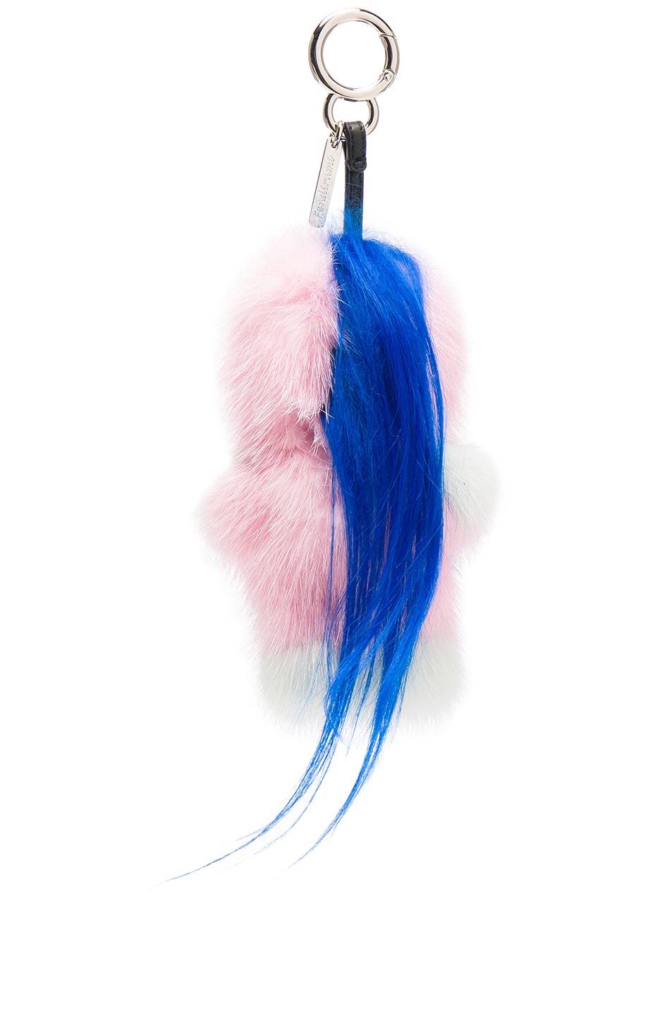 Fendi Piro-Chan Mink Fur Charm in Marshmallow & Pacific | FWRD