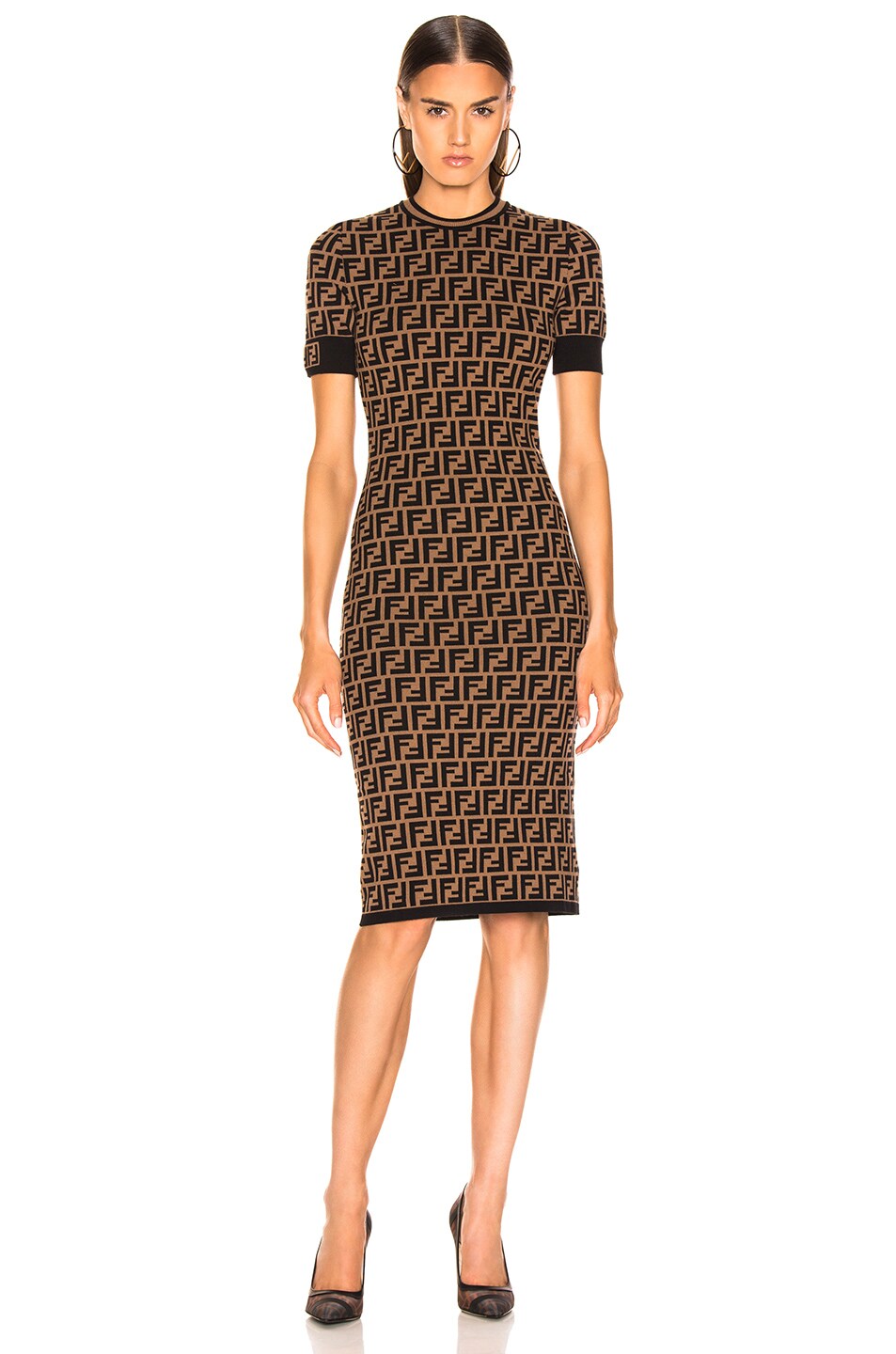 Fendi Knit Dress in Tobacco | FWRD