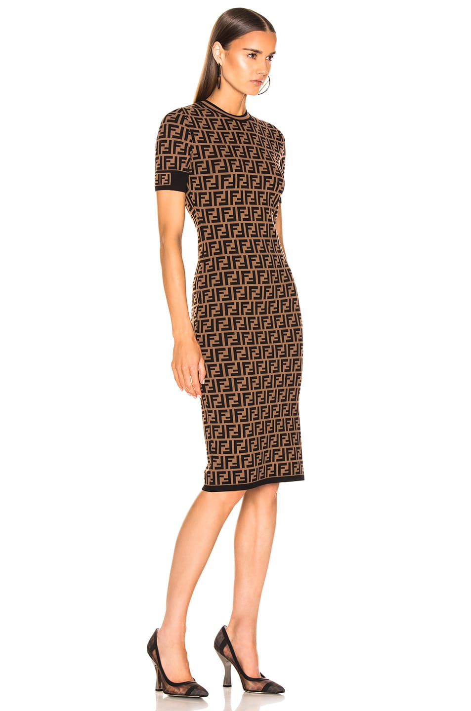 Fendi Knit Dress in Tobacco | FWRD