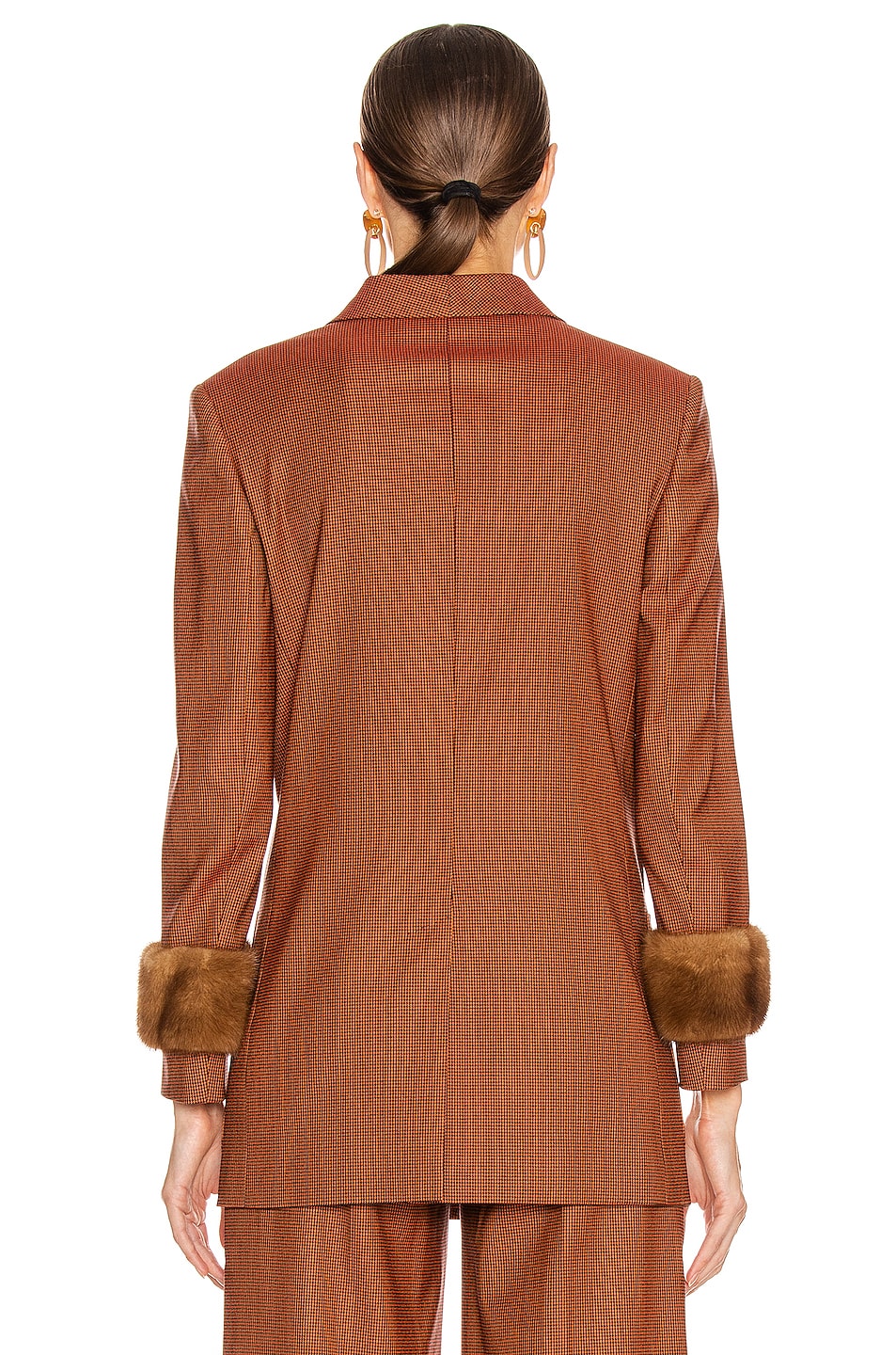 Fendi Double Breasted Blazer Jacket in Dark Red | FWRD