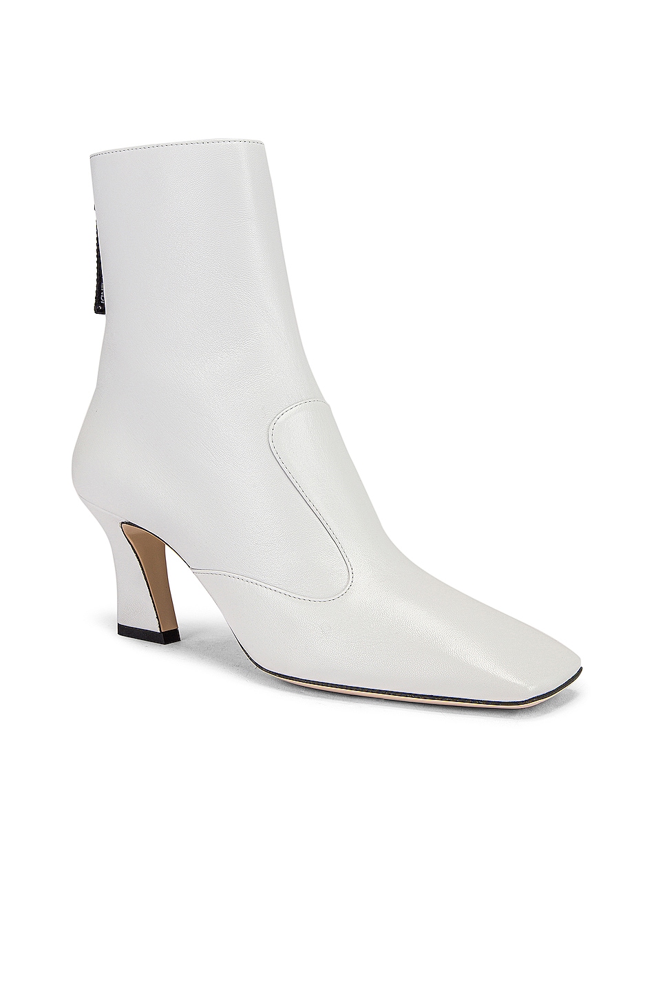 Fendi Leather Ankle Booties in White | FWRD