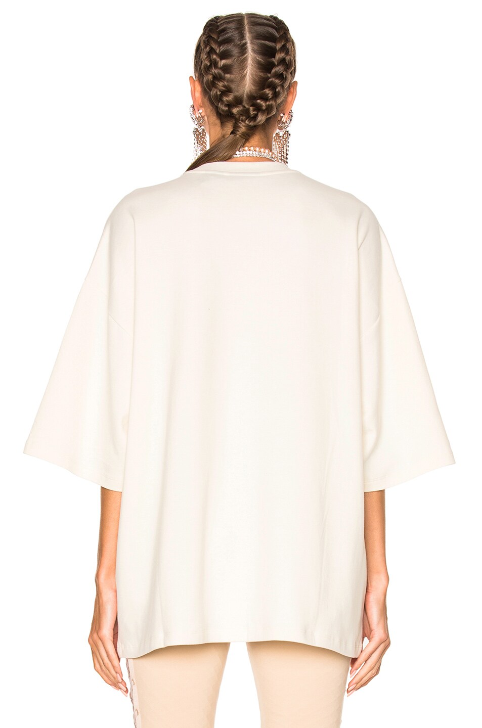 Fenty by Puma Oversized Crewneck Tee in Vanilla Ice | FWRD