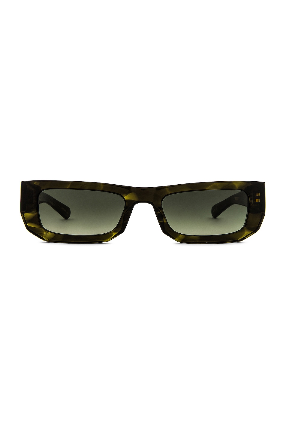 Flatlist Bricktop in Olive Horn & Olive Gradient Lens | FWRD