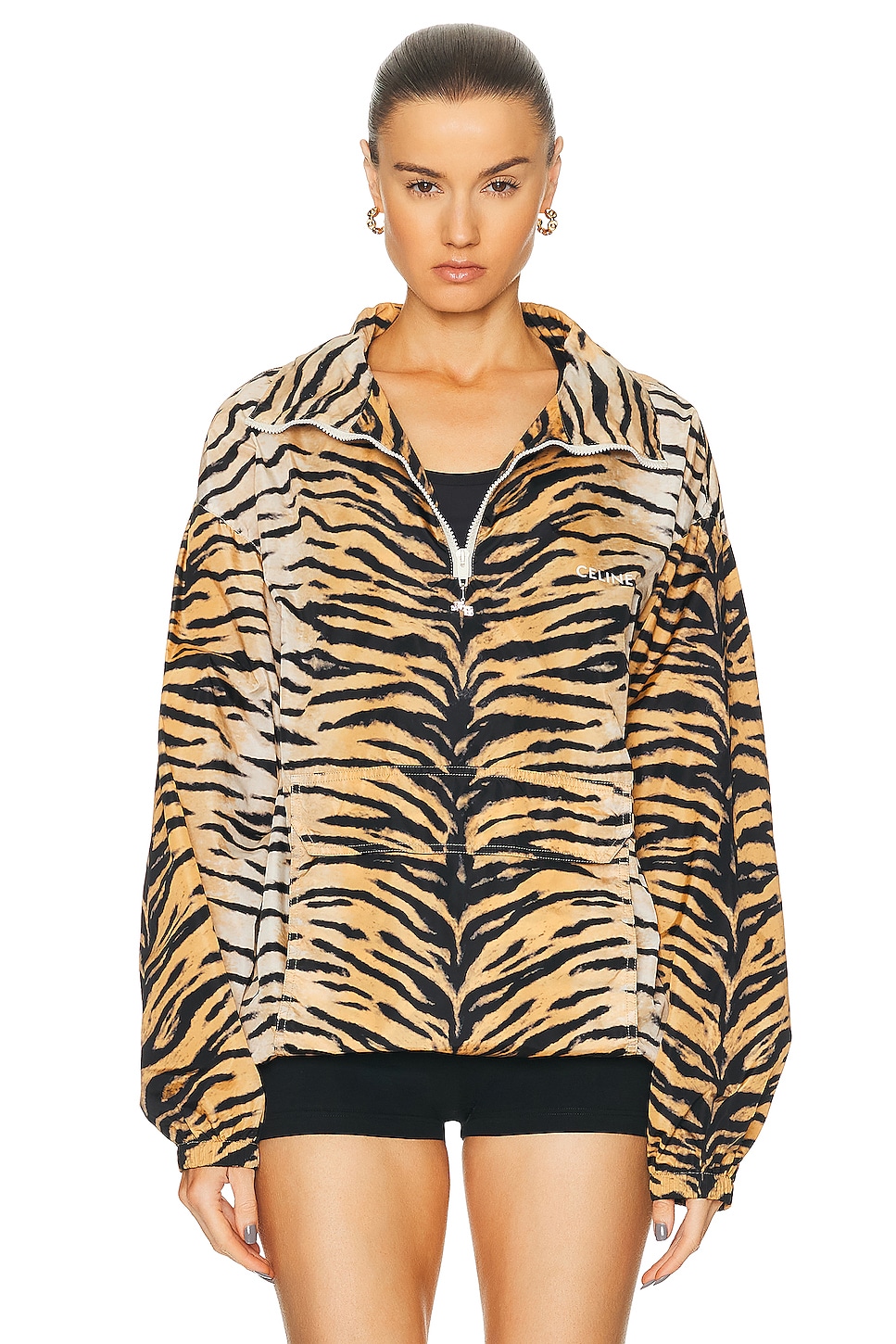 FWRD Renew Celine Tiger Jacket in Beige | FWRD