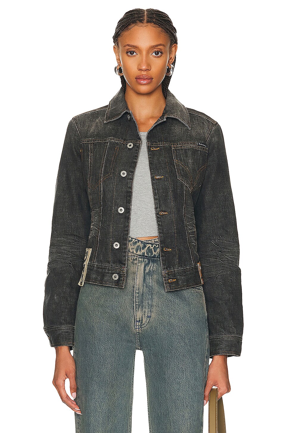 FWRD Renew Dolce & Gabbana Denim Jacket in Washed Black | FWRD