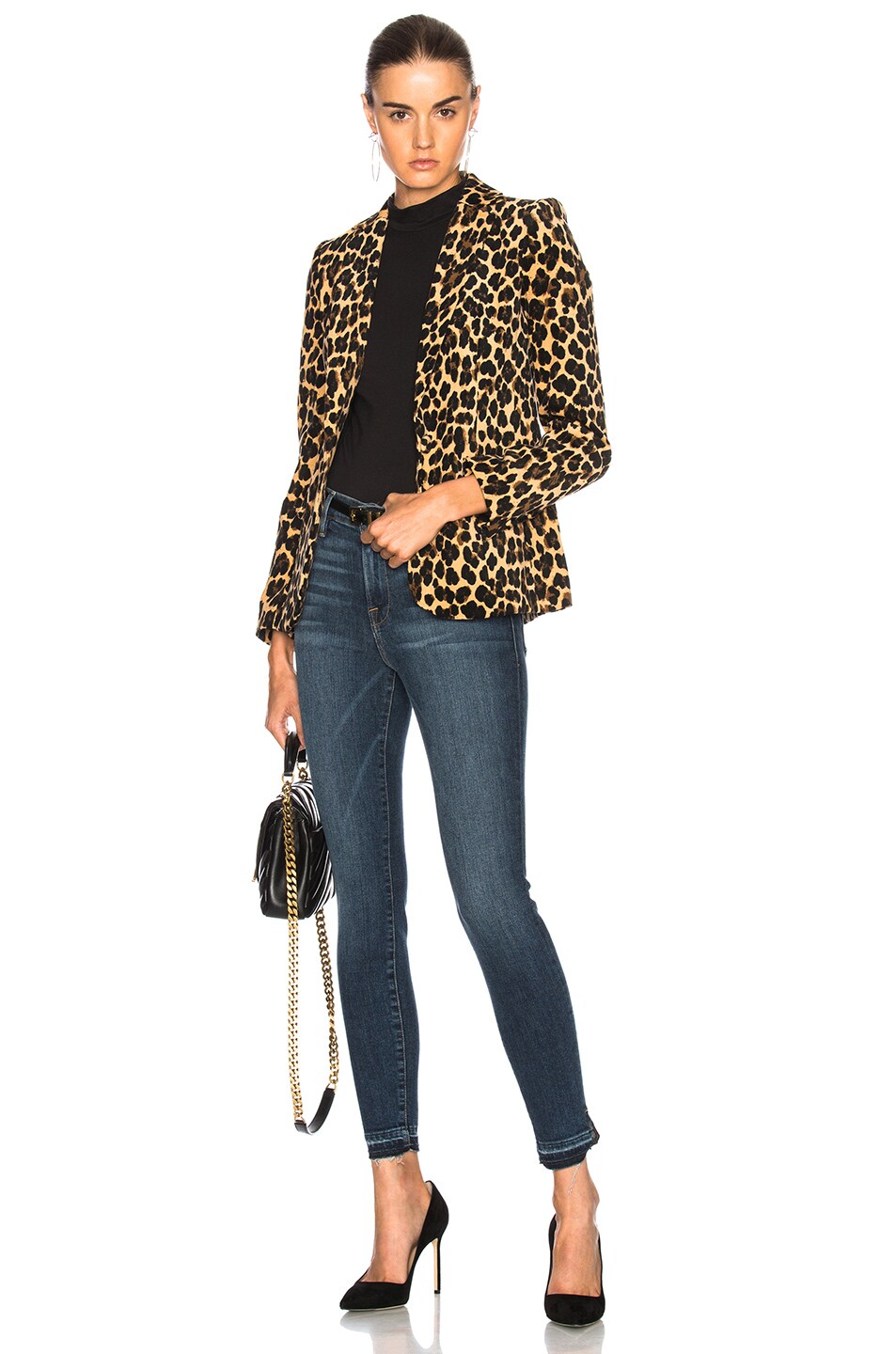 FRAME Denim Velvet Cheetah Classic Blazer in Cheetah | FWRD