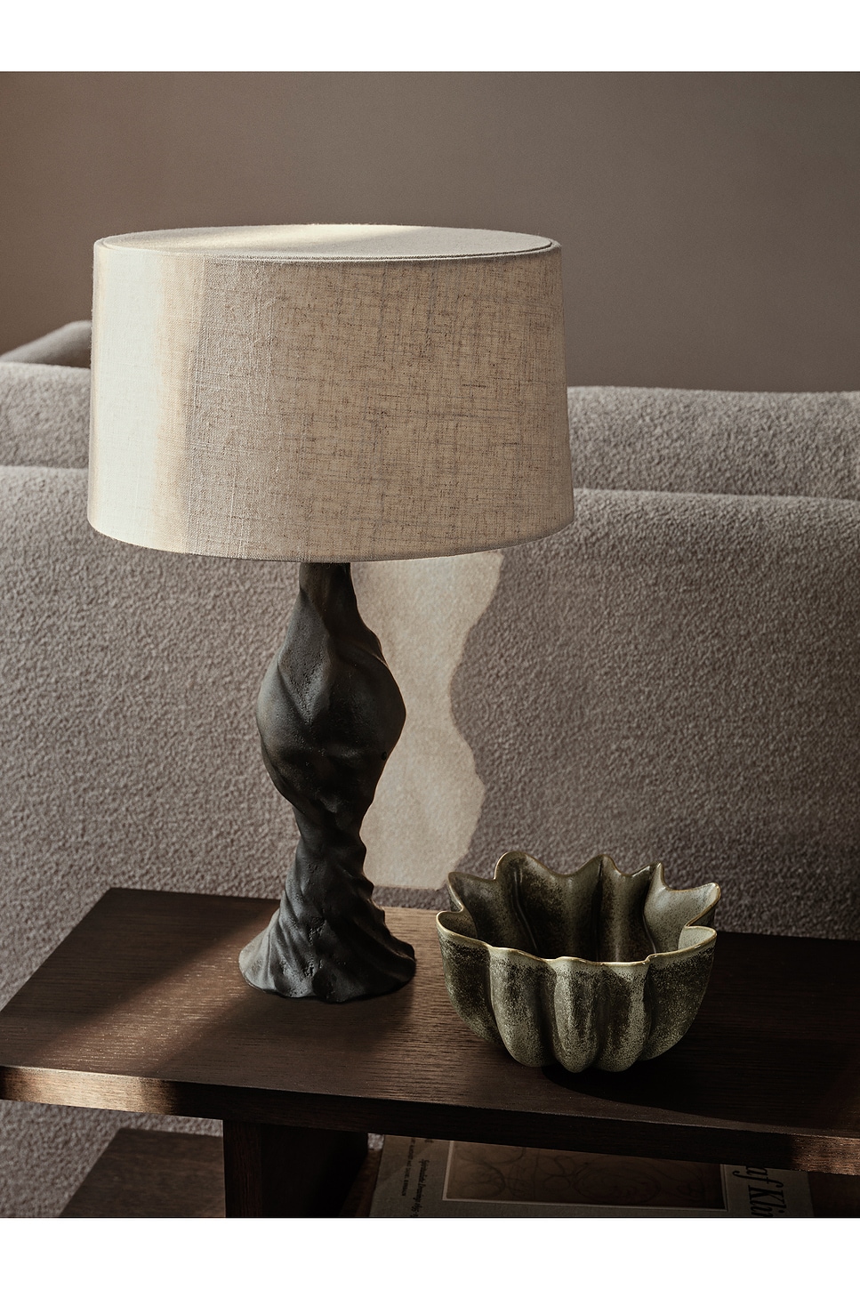 Ferm Living Nium Bowl in Dark Sage | FWRD