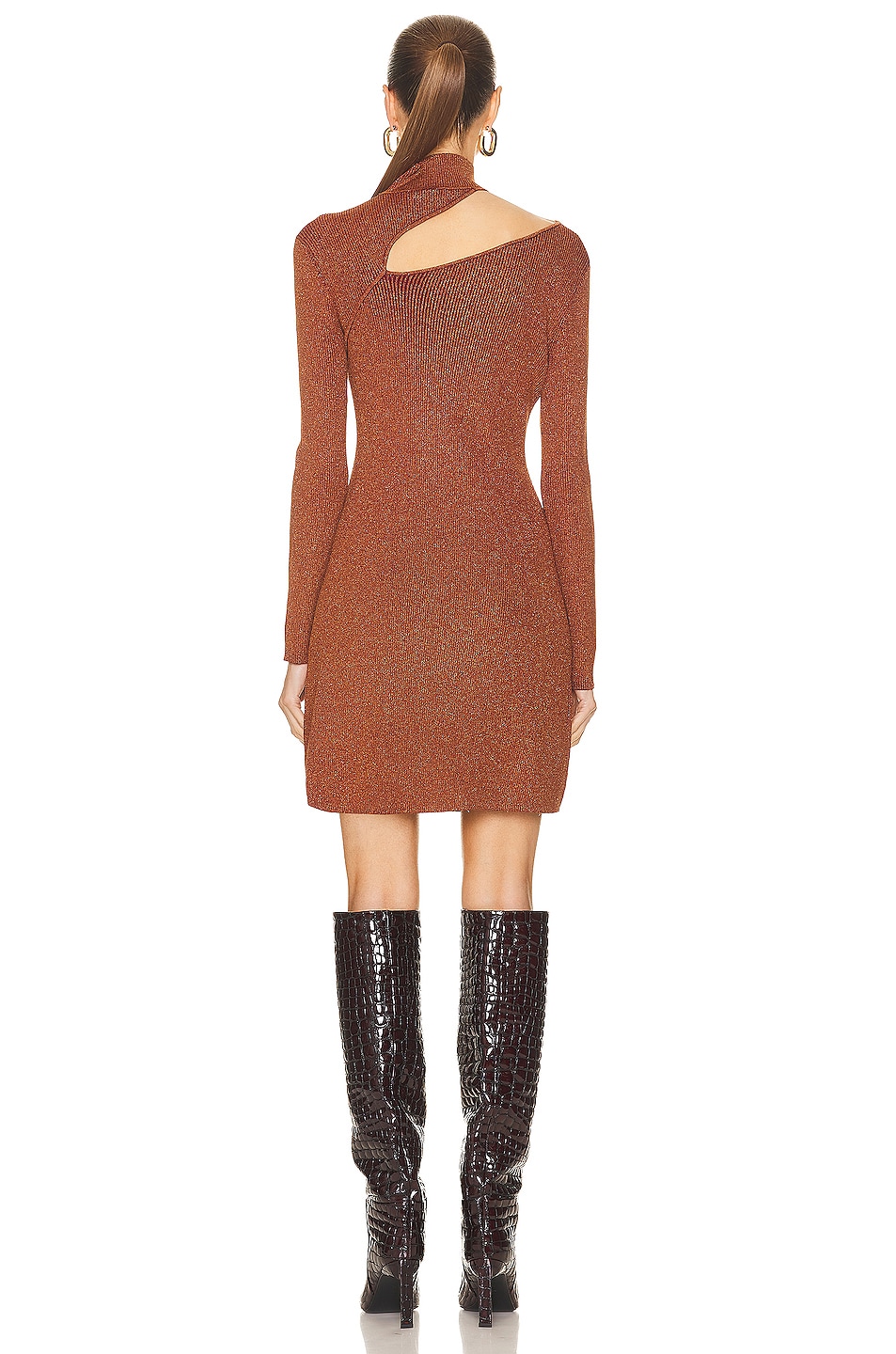 Cult Gaia Jet Knit Dress in Maroon Peak | FWRD
