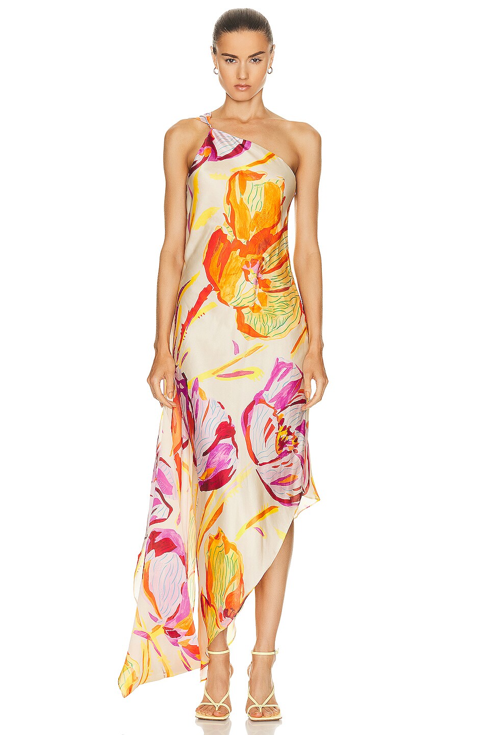 Cult Gaia Trysta Dress in Watercolor Floral | FWRD