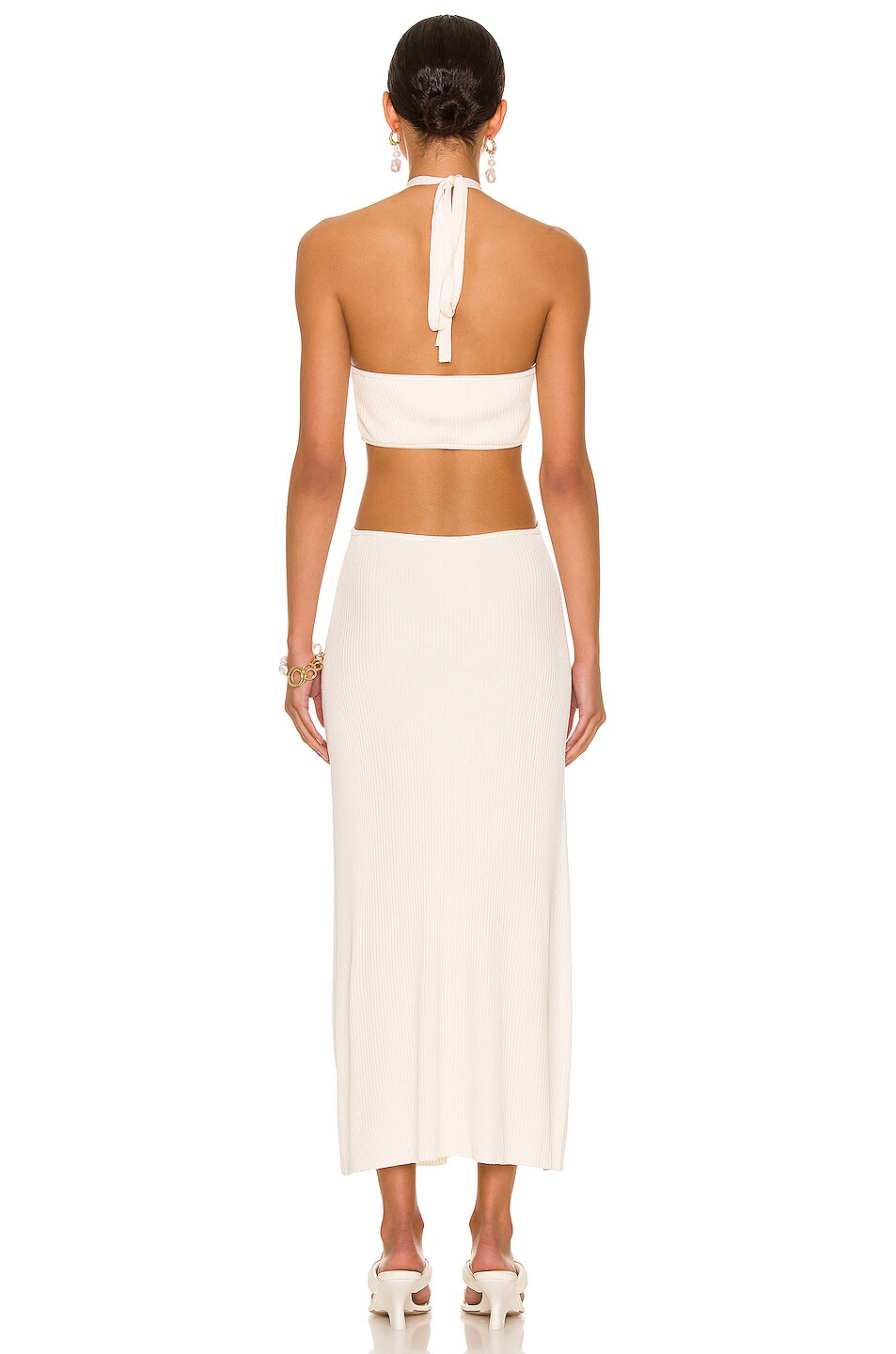Cult Gaia Cameron Knit Dress in Off White | FWRD