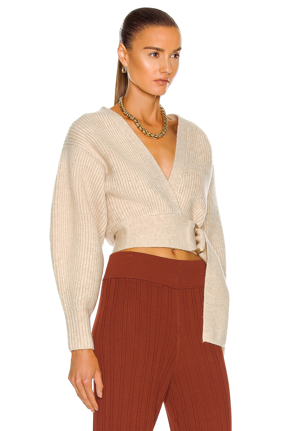 Cult Gaia Tully Sweater in Oatmeal | FWRD