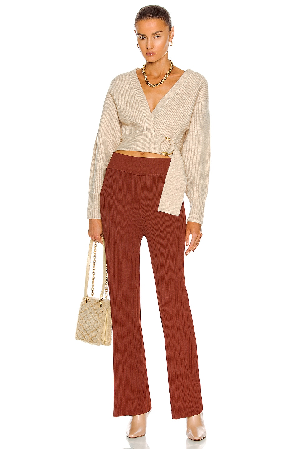 Cult Gaia Tully Sweater in Oatmeal | FWRD