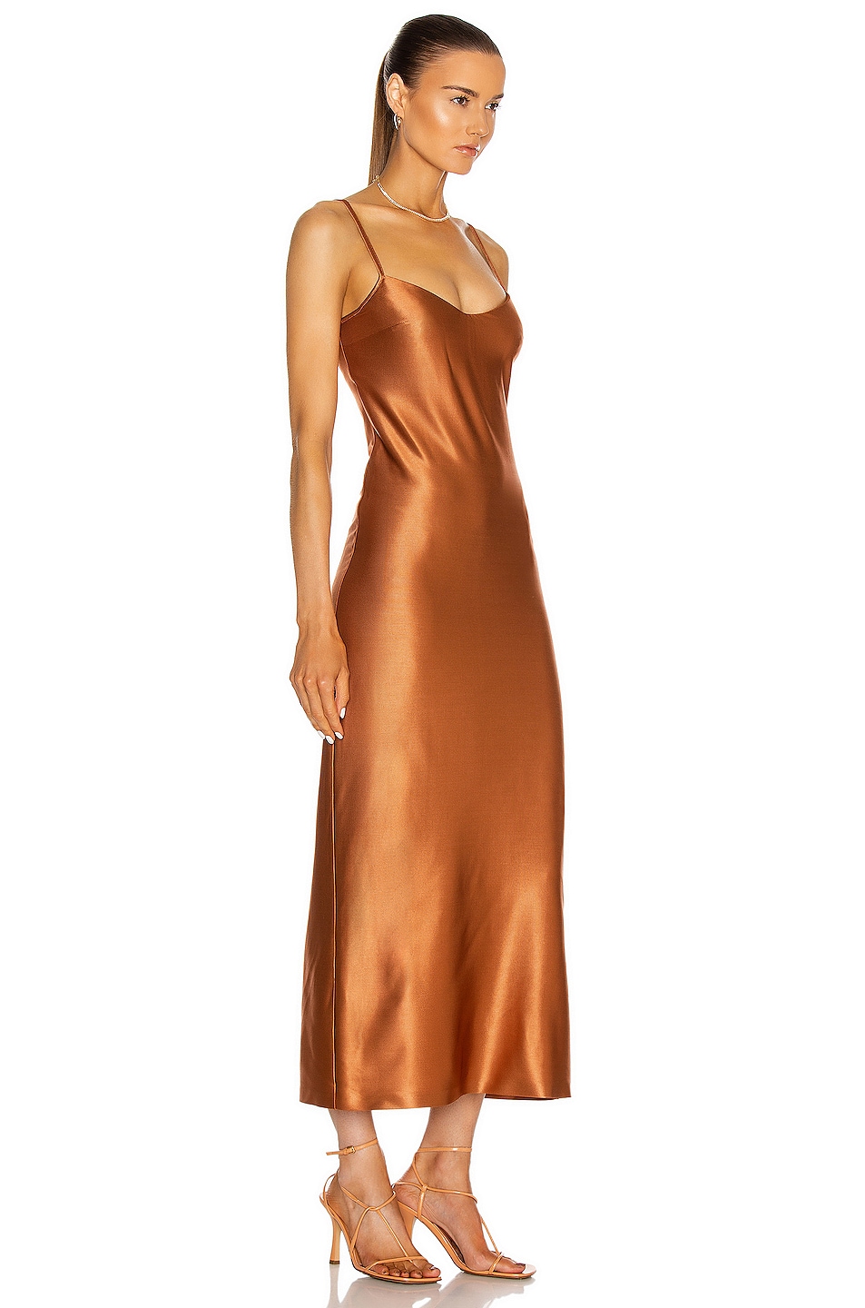 GALVAN Sahara Bustier Dress in Cinnamon | FWRD