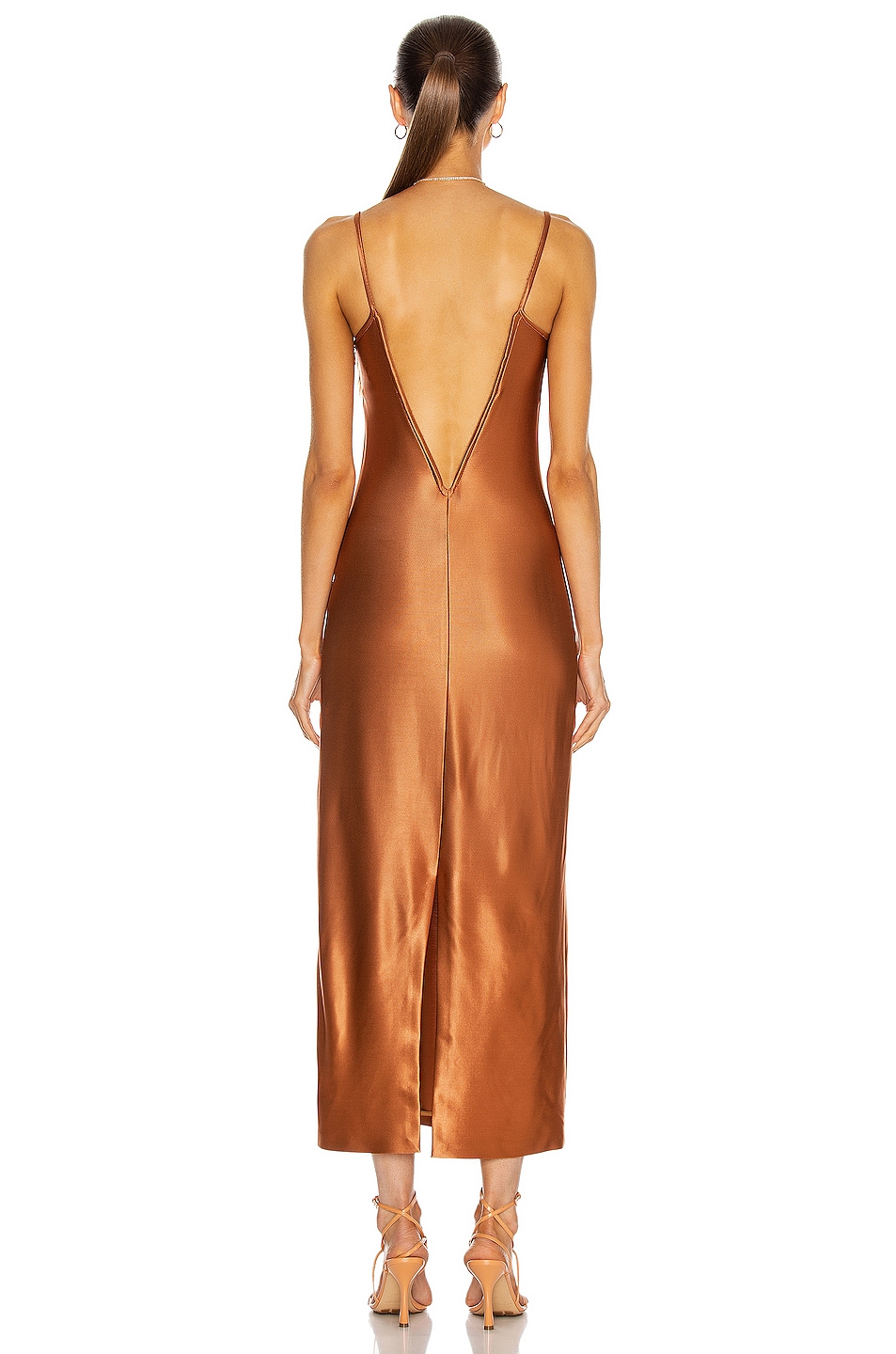GALVAN Sahara Bustier Dress in Cinnamon | FWRD