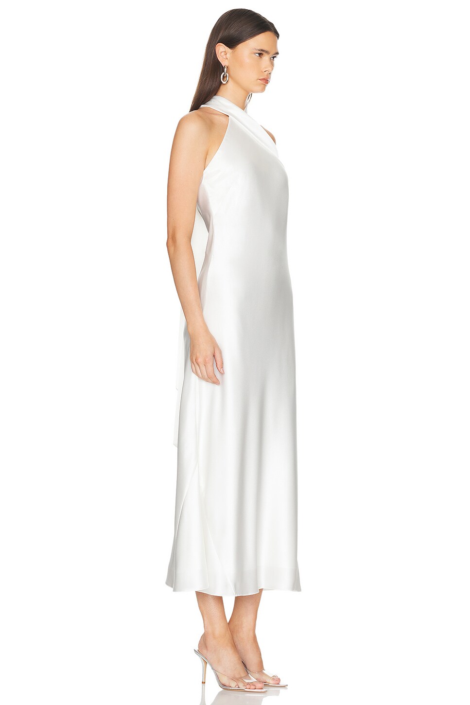 GALVAN Cropped Pandora Dress in Off White | FWRD