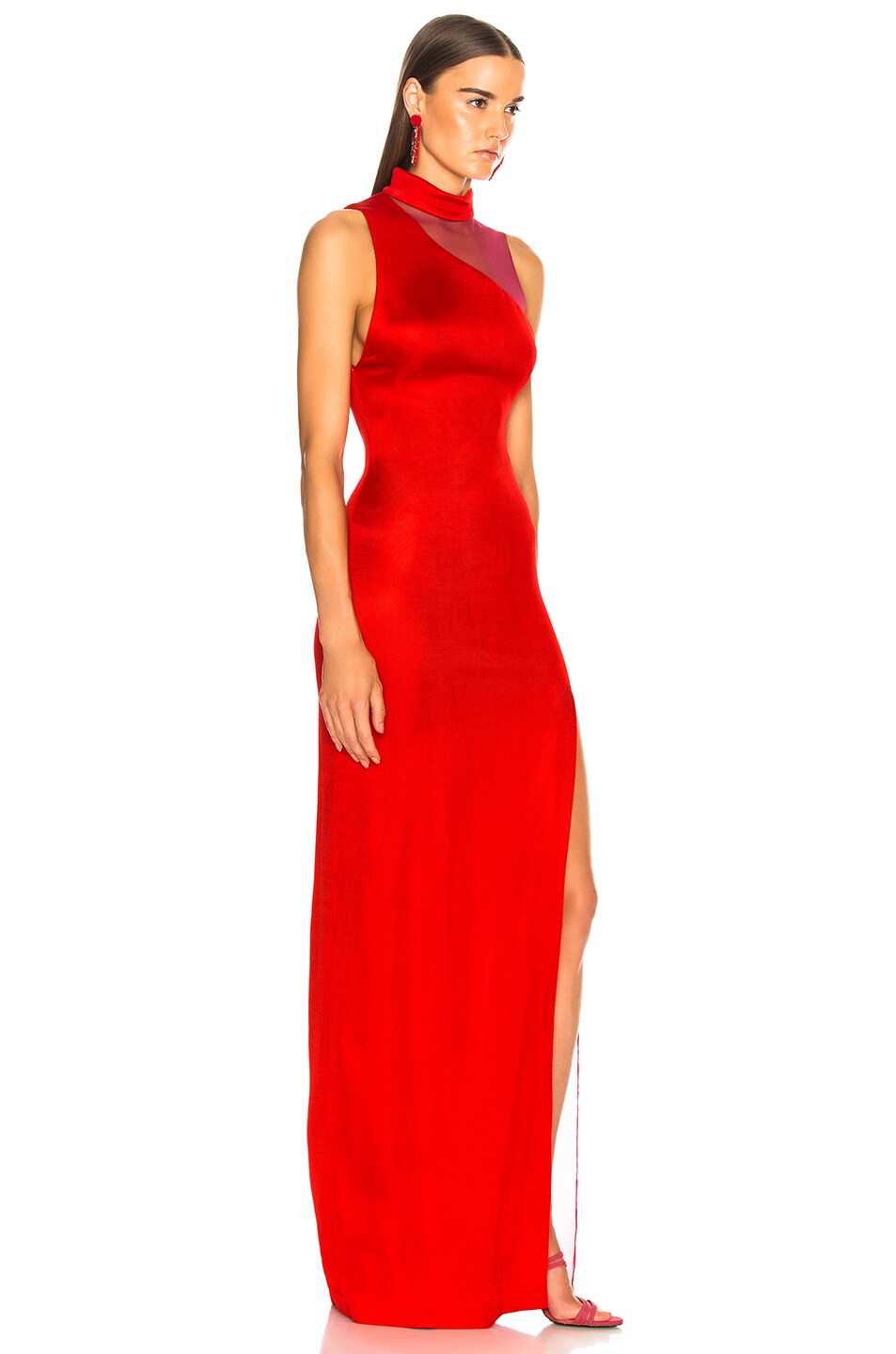 GALVAN Shadow Dress in Red | FWRD